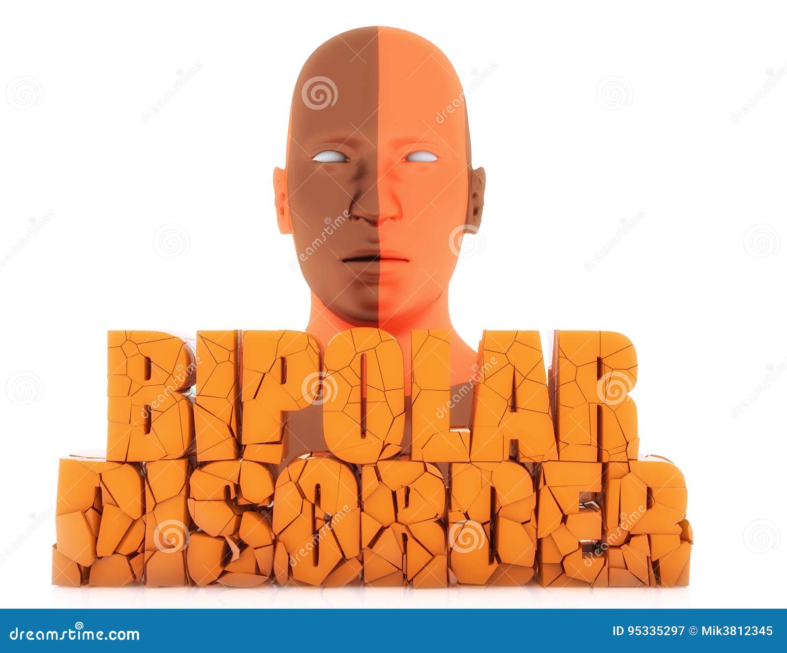Bipolar disorder text stock illustration. Illustration of head - 95335297