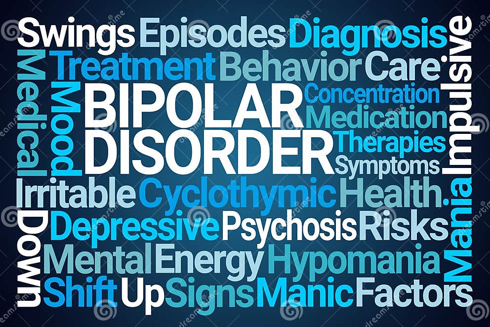 Bipolar Disorder Word Cloud Stock Illustration - Illustration of ...