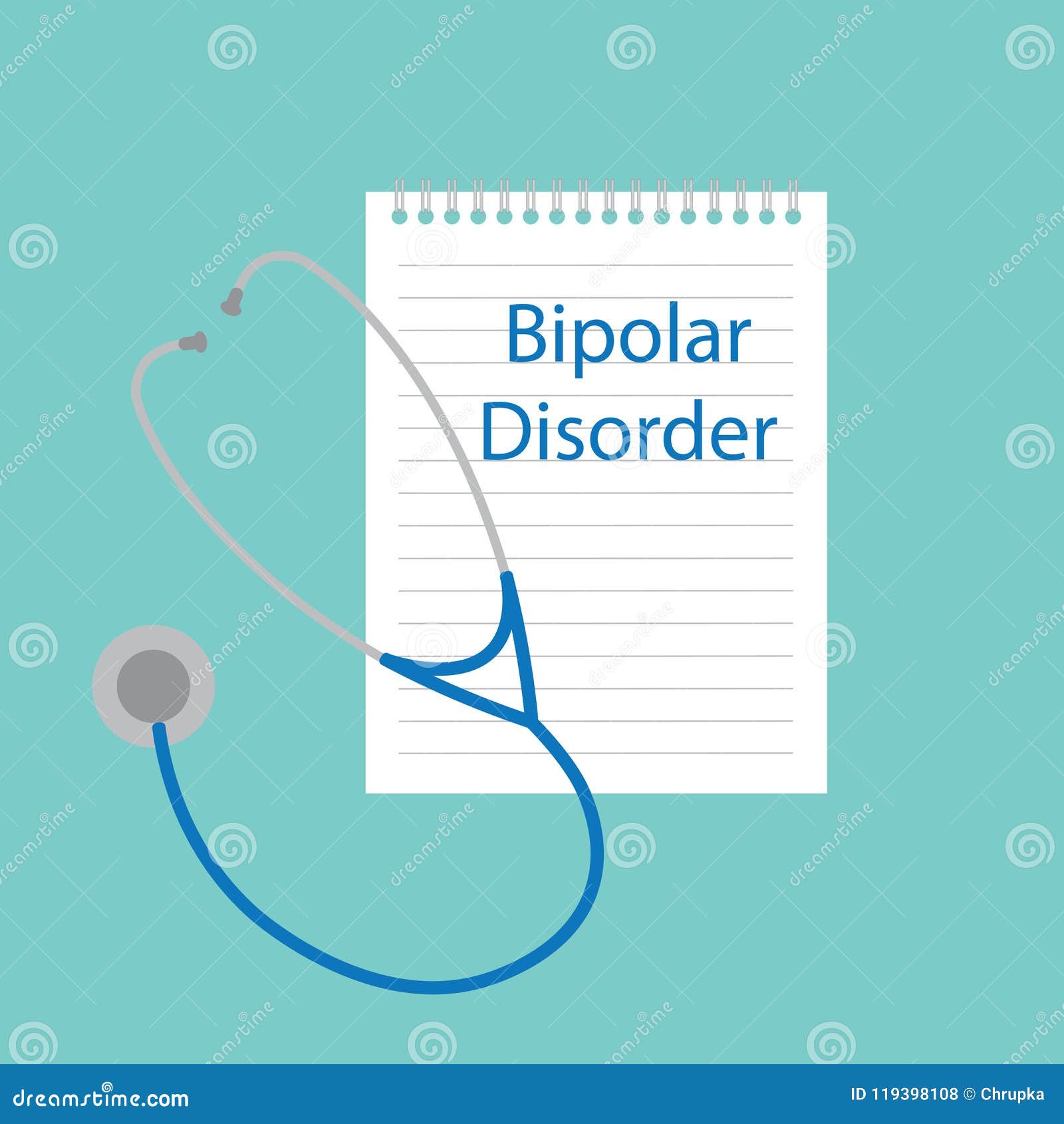 Bipolar Disorder Written in Notebook Stock Vector - Illustration of ...