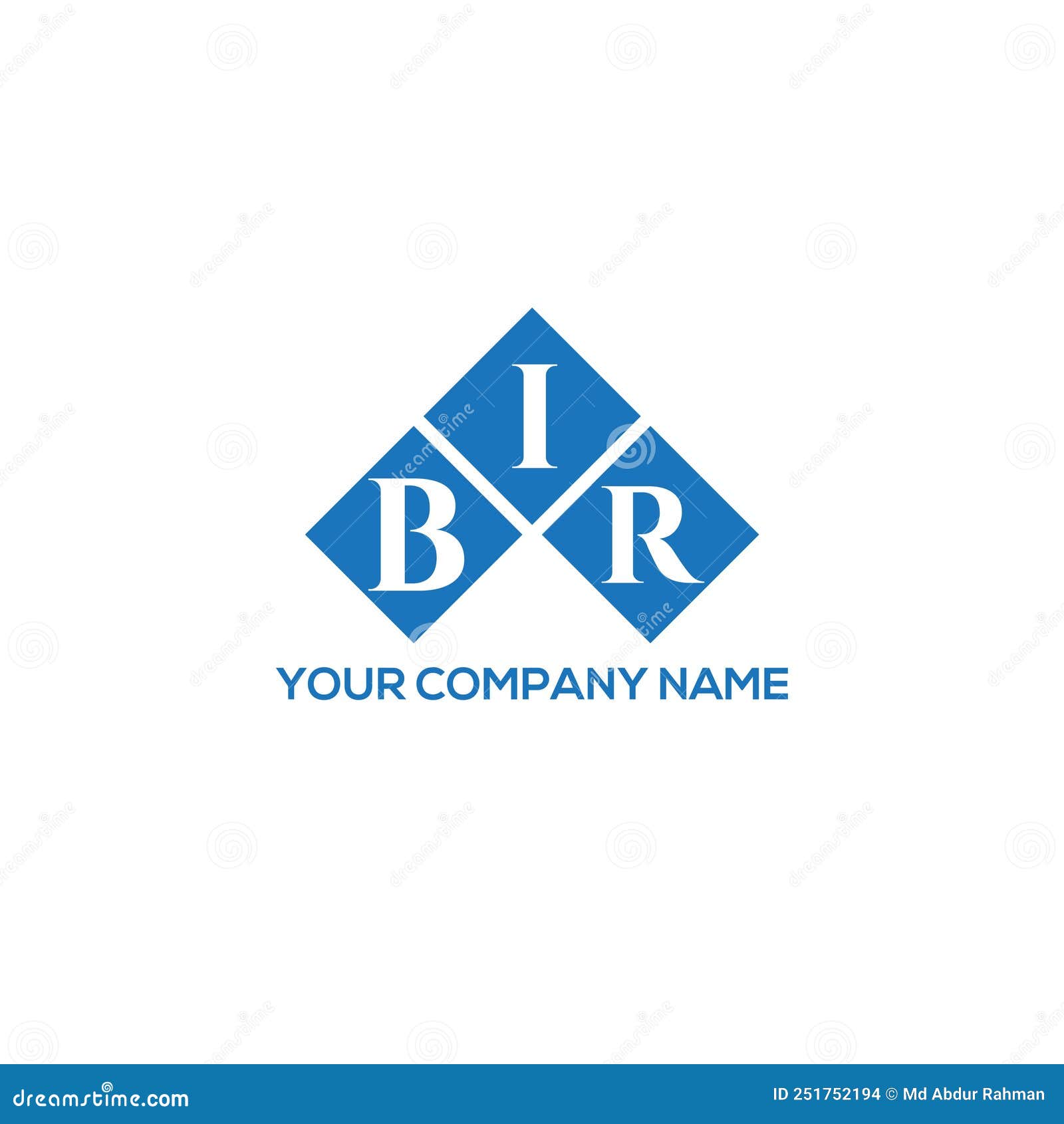 BIR Letter Logo Design on WHITE Background. BIR Creative Initials ...