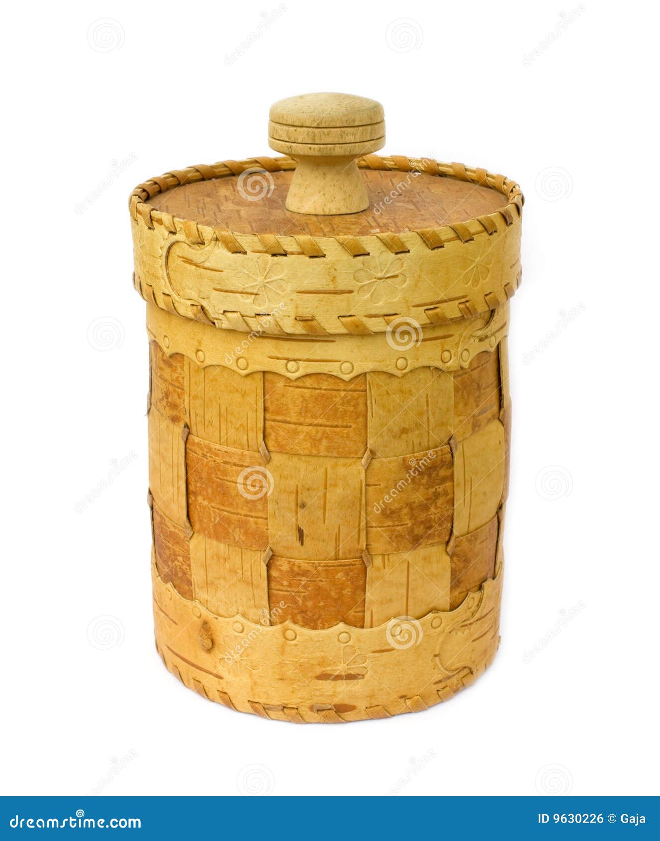 Birch bark box stock photo. Image of traditional, pattern - 9630226