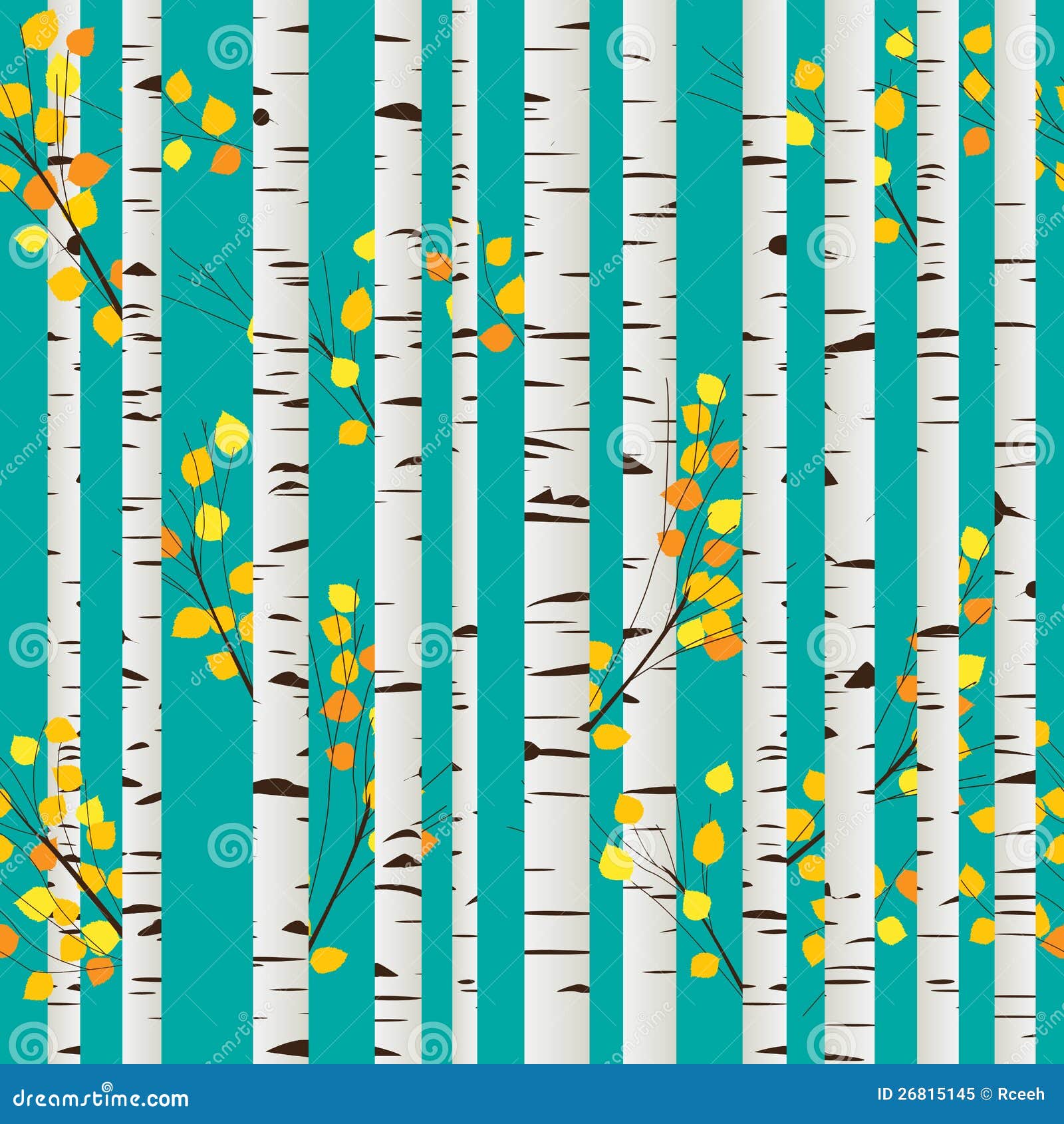 Birch forest pattern stock vector. Illustration of wrapping - 26815145