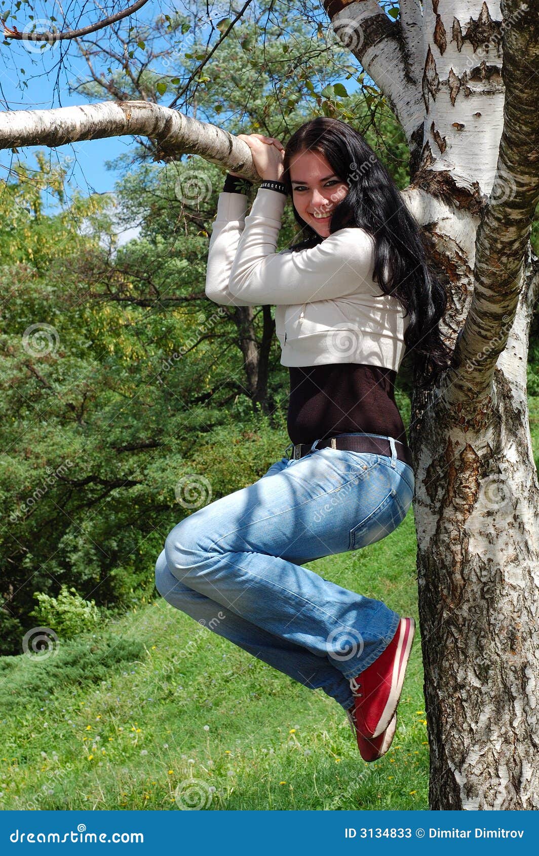 Birch girl smiling tree 库存图片. 图片 包括有 快乐, 上升, 成人, 横向, 本质 - 3134833