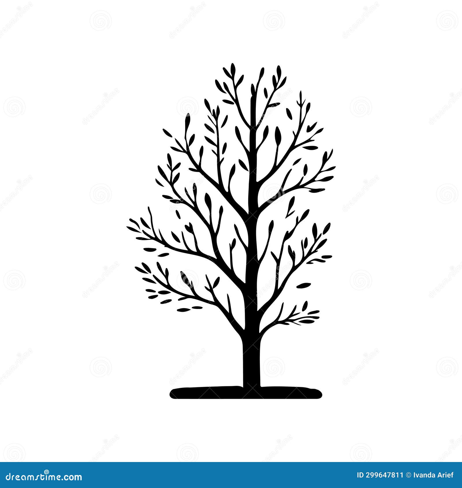 Birch Icon Hand Draw Black Colour Tree Logo Symbol Perfect Stock Vector ...