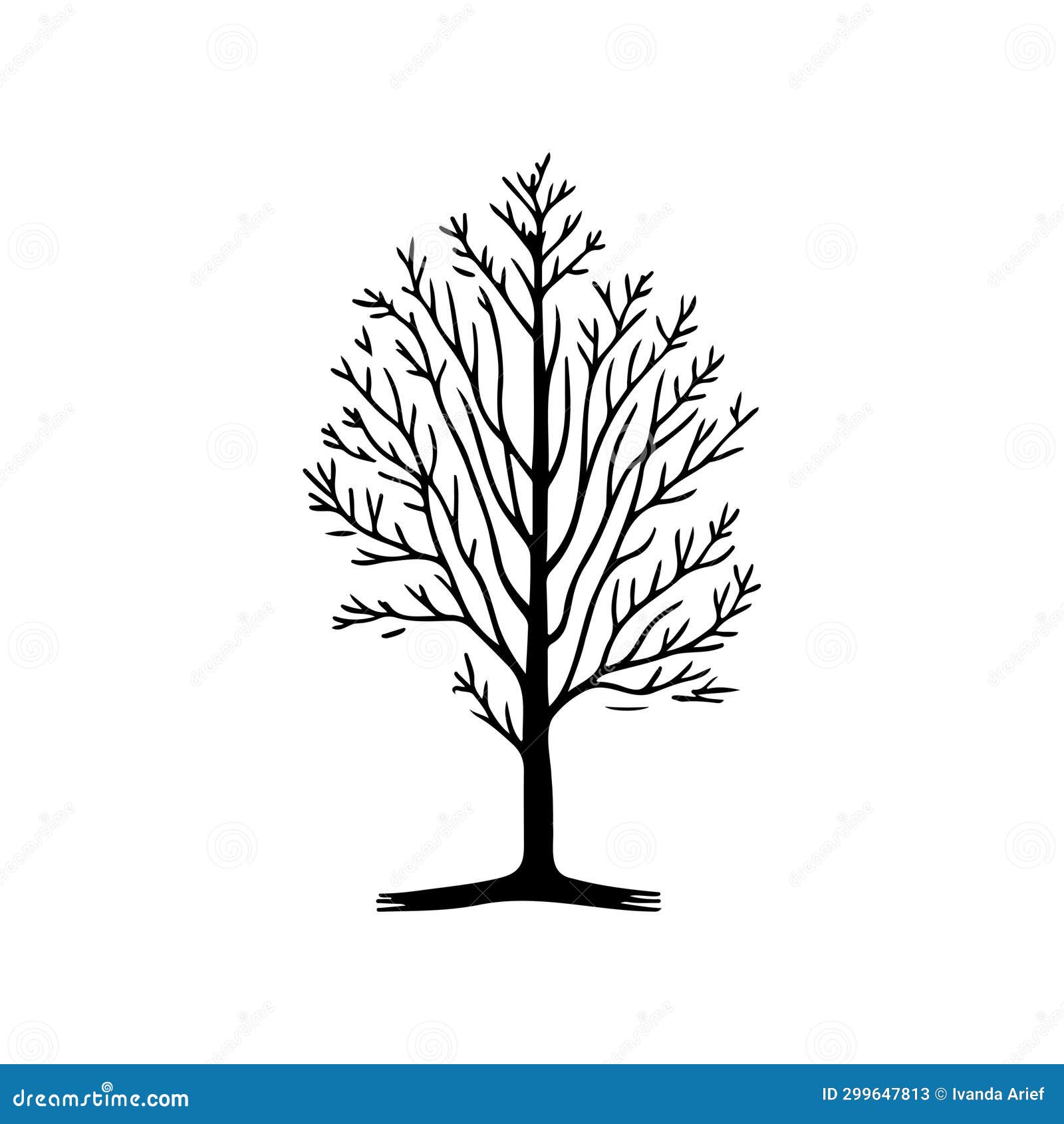 Birch Icon Hand Draw Black Colour Tree Logo Symbol Perfect Stock Vector ...