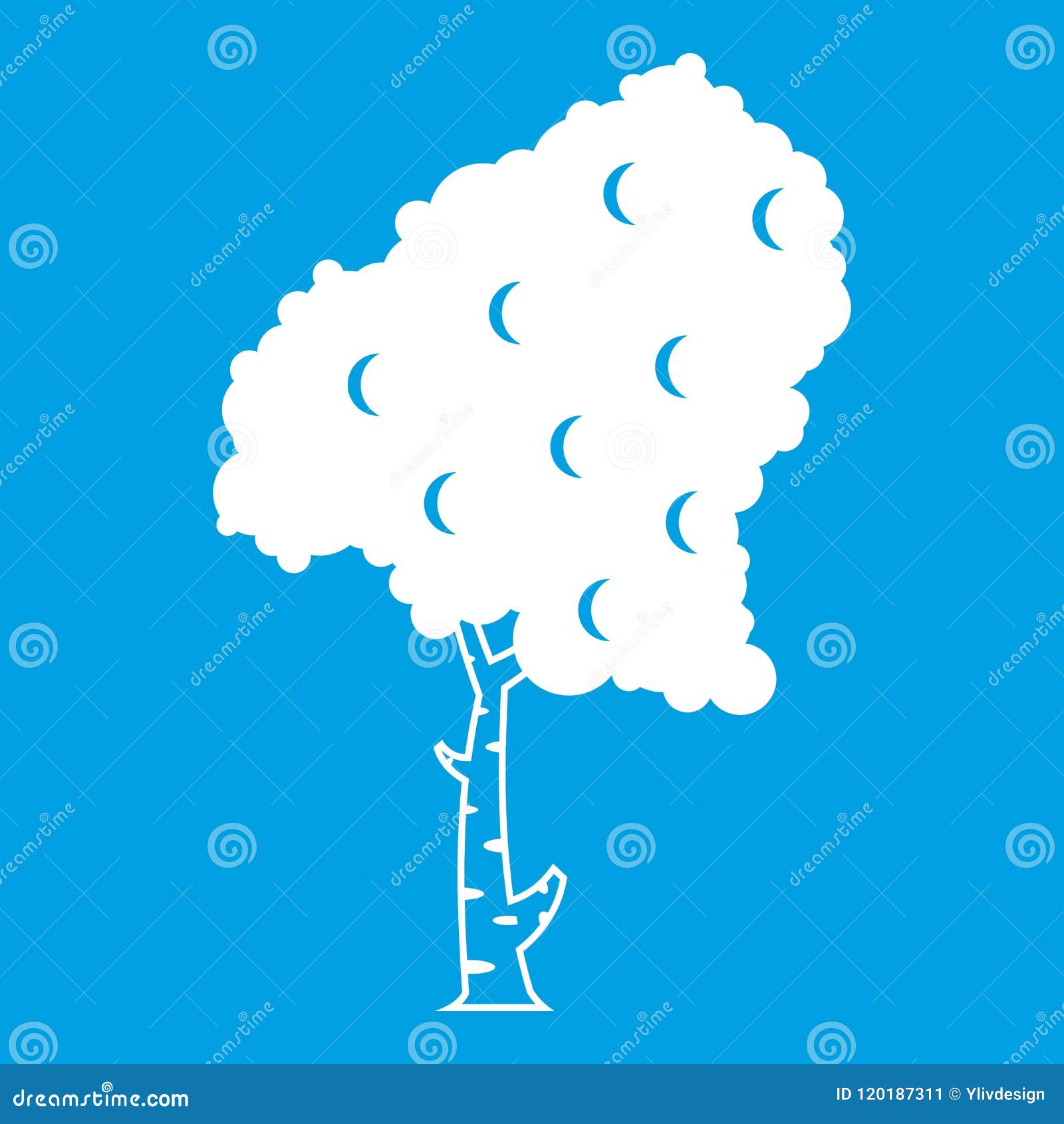 Birch icon white stock vector. Illustration of concept - 120187311