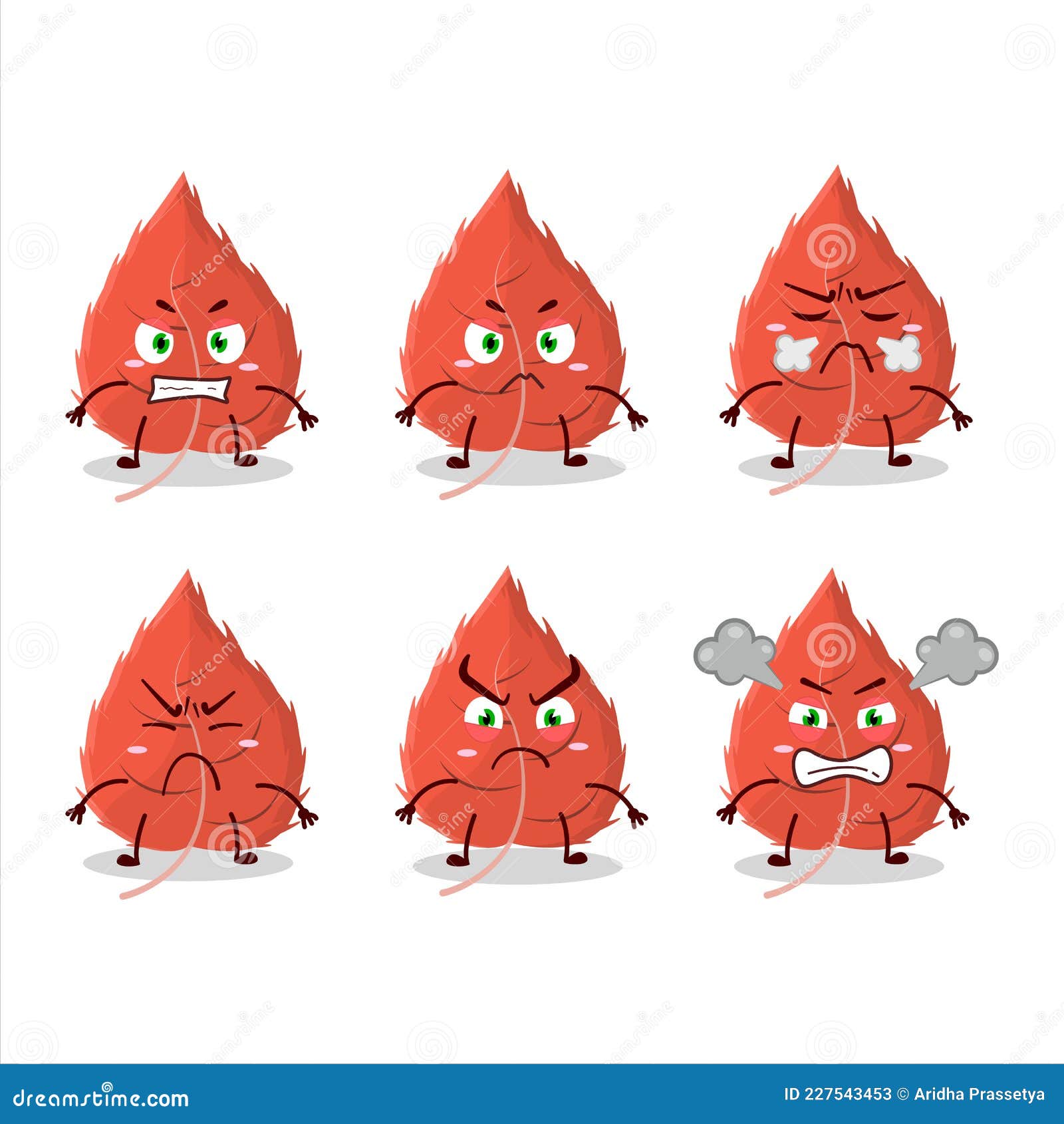 Angry Oak Leaf Cartoon Stock Illustration | CartoonDealer.com #44144932