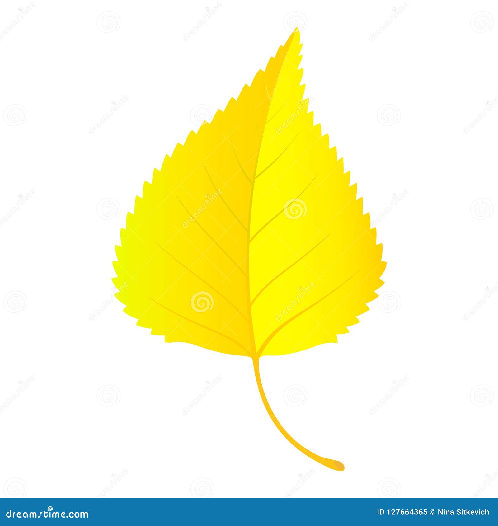Birch Leaf Icon, Flat Style Stock Vector - Illustration of dried ...