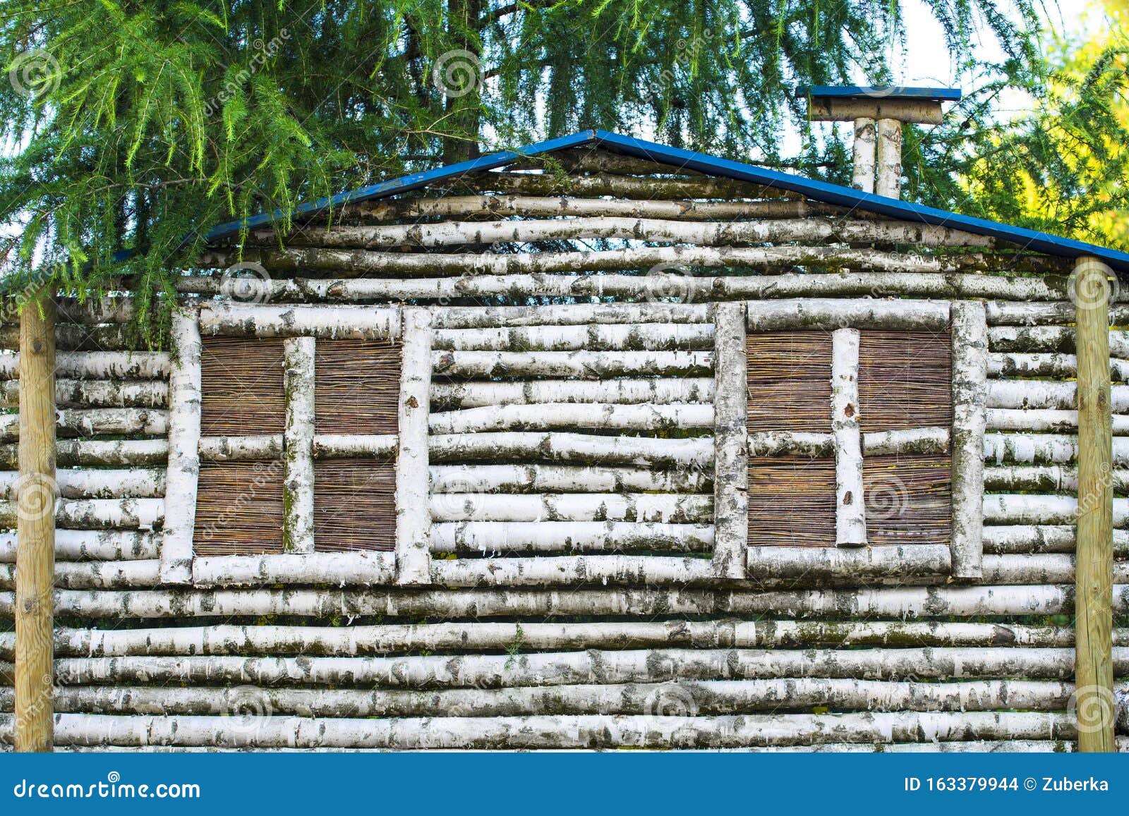 Birch Model House stock photo. Image of architecture - 163379944