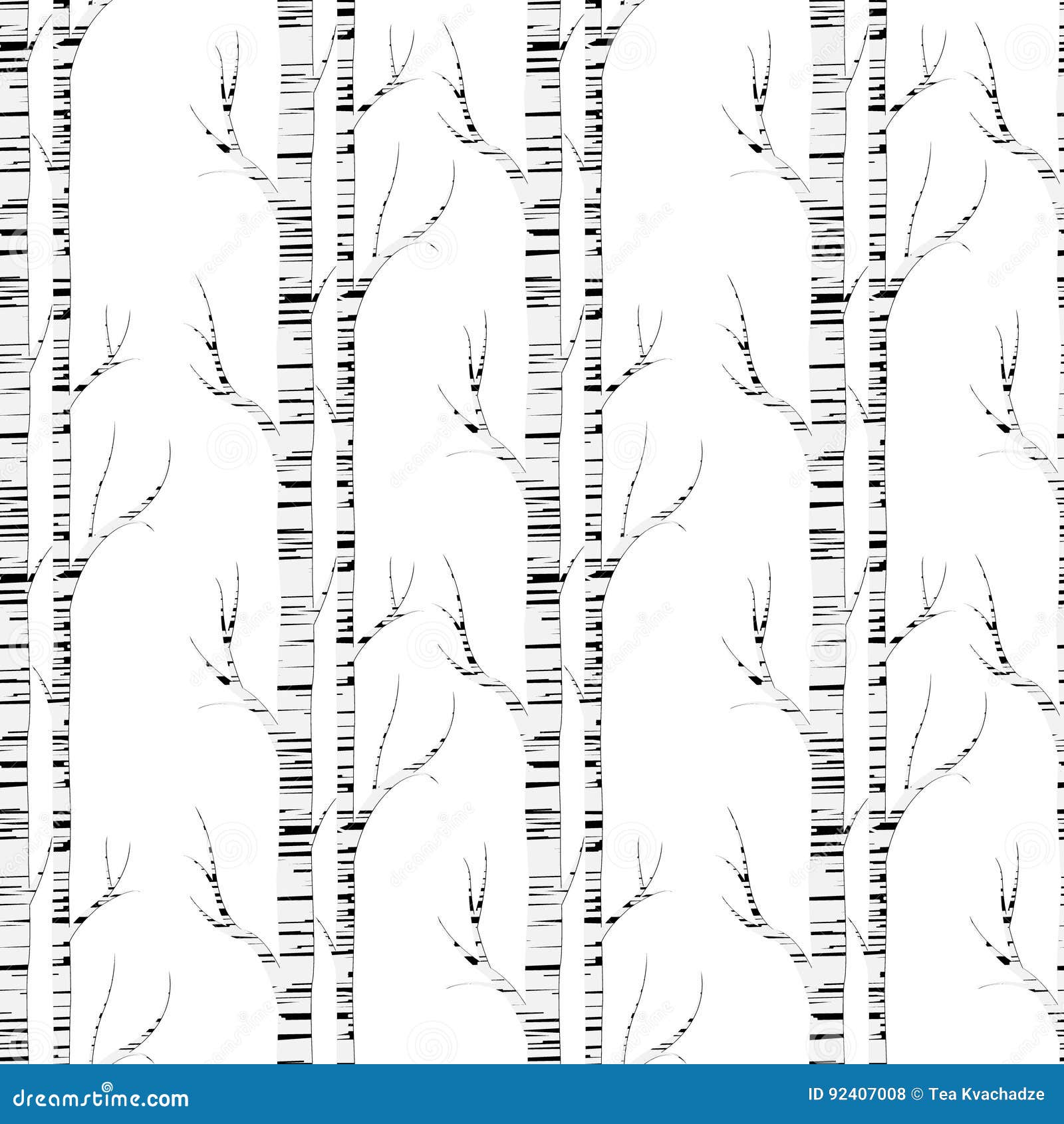 Birch Tree.seamless Pattern..fabricDesign Element for Wallpapers, Web ...