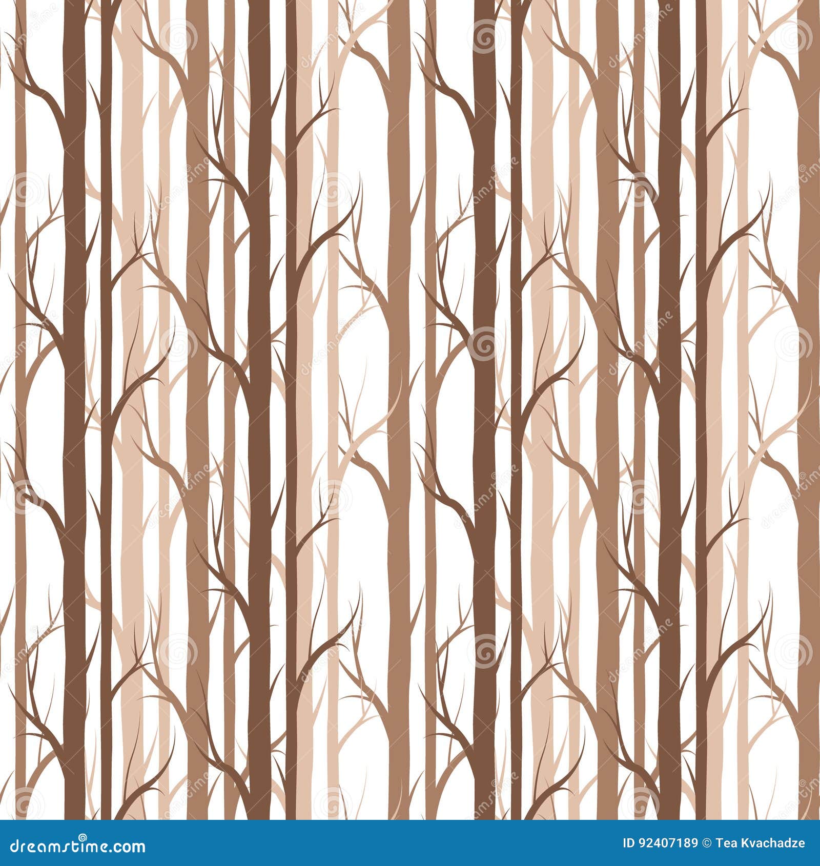 Birch Tree.seamless Pattern. Stock Illustration - Illustration of bokeh ...