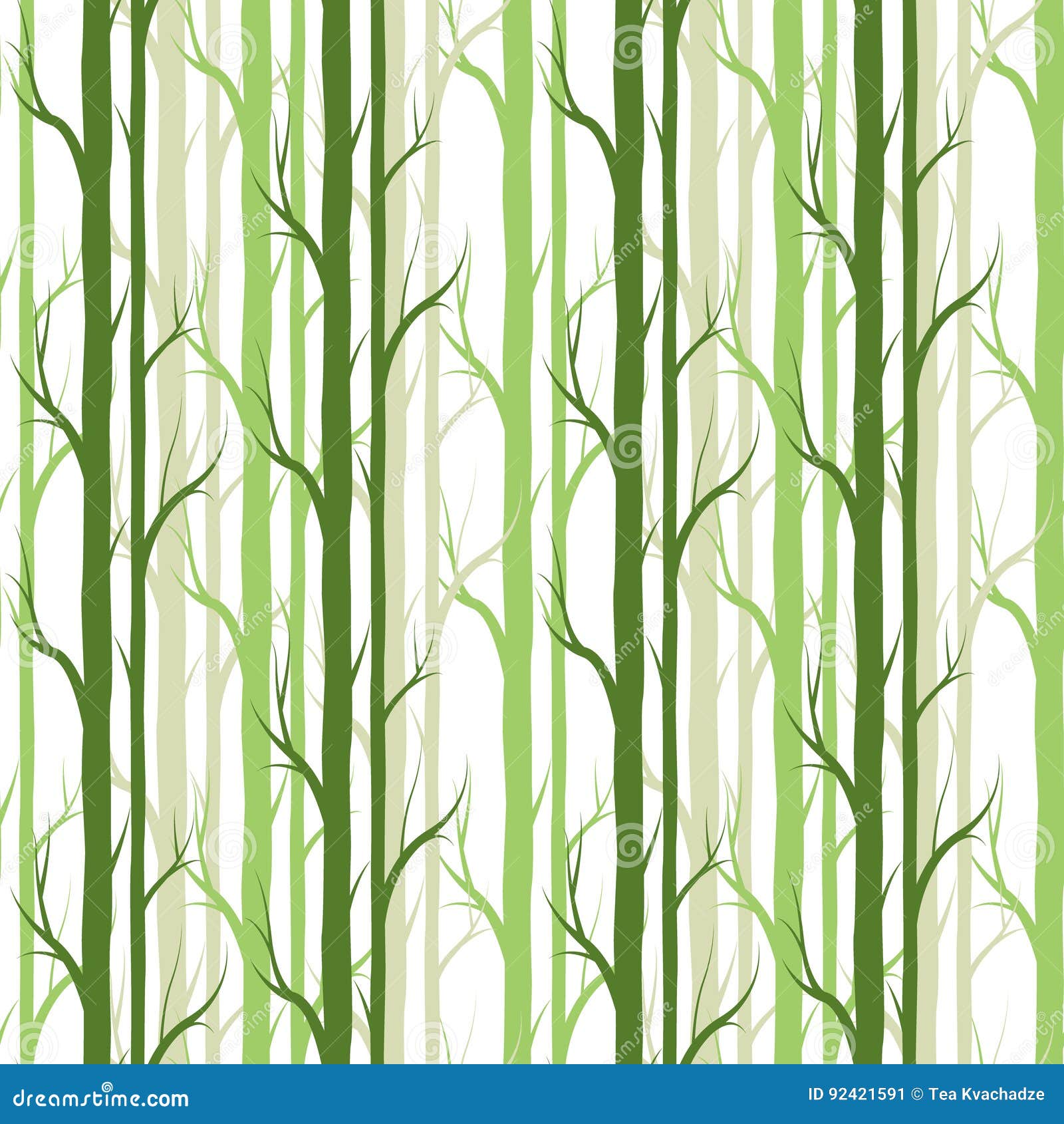 Birch Tree.seamless Pattern.vector.fabricDesign Element for Wallpapers ...