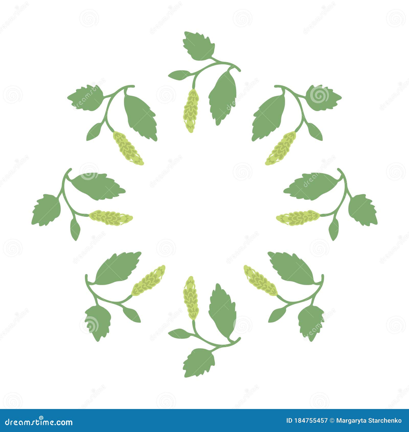 Birch vector wreath stock vector. Illustration of birch - 184755457