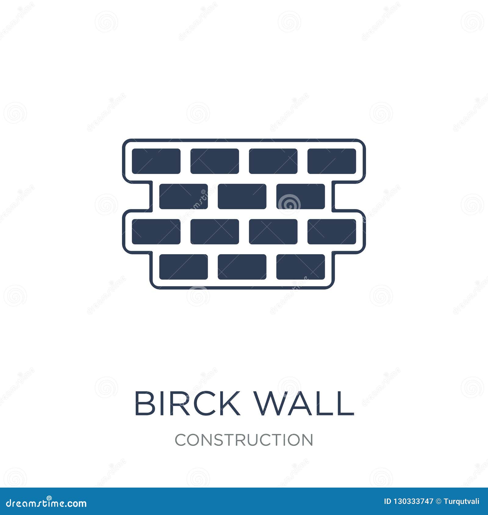 Birck Wall Isolated Icon. Simple Element Illustration From Construction ...