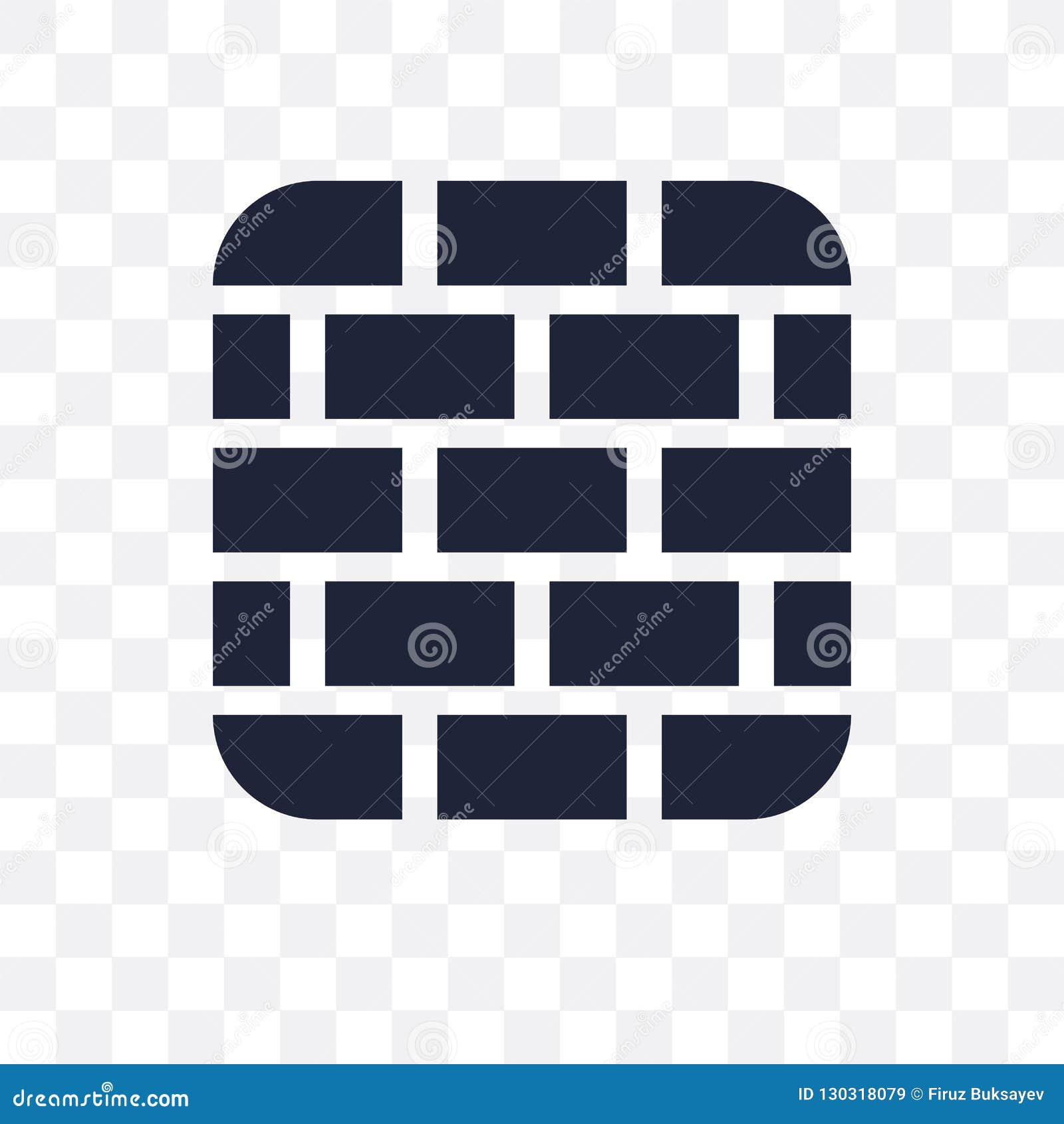 Birck Wall Isolated Icon. Simple Element Illustration From Construction ...