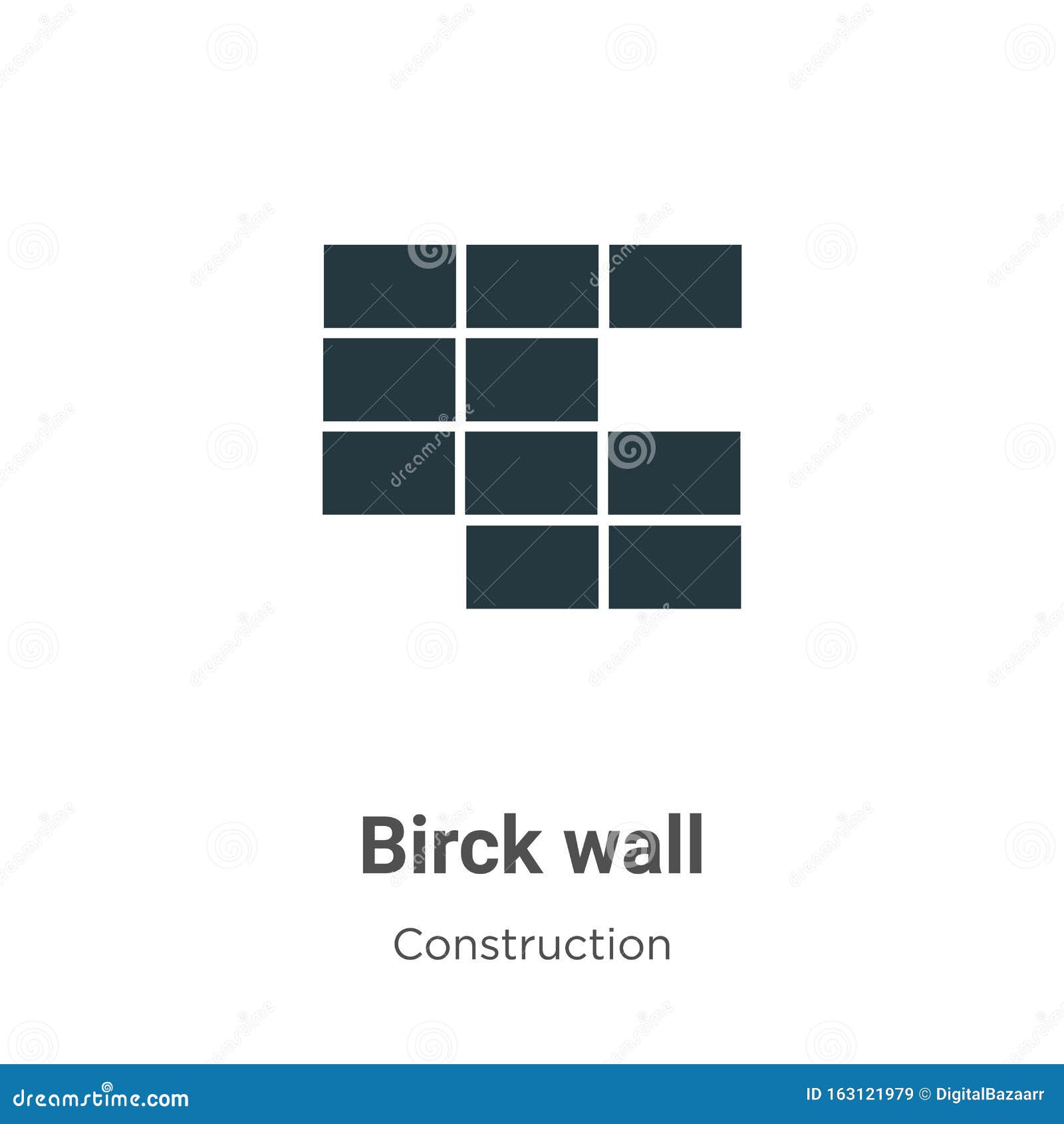 Birck Wall Isolated Icon. Simple Element Illustration From Construction ...