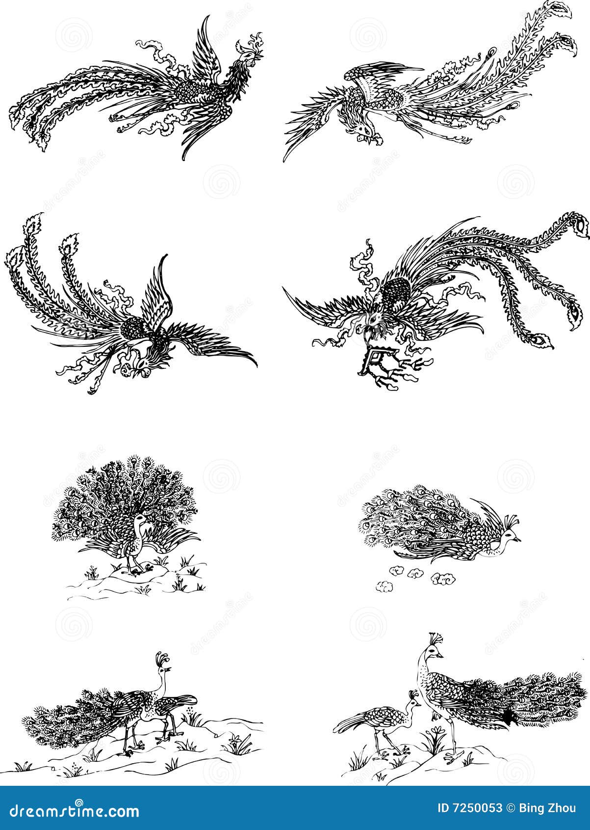 Bird stock vector. Illustration of lawn, movement, bird - 7250053