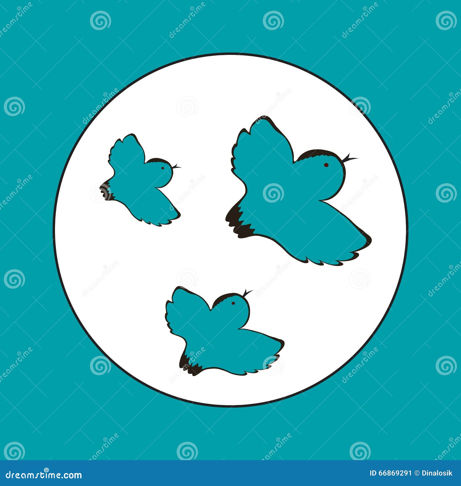 Bird Abstract Logo Design Template, Cartoon Stock Illustration ...