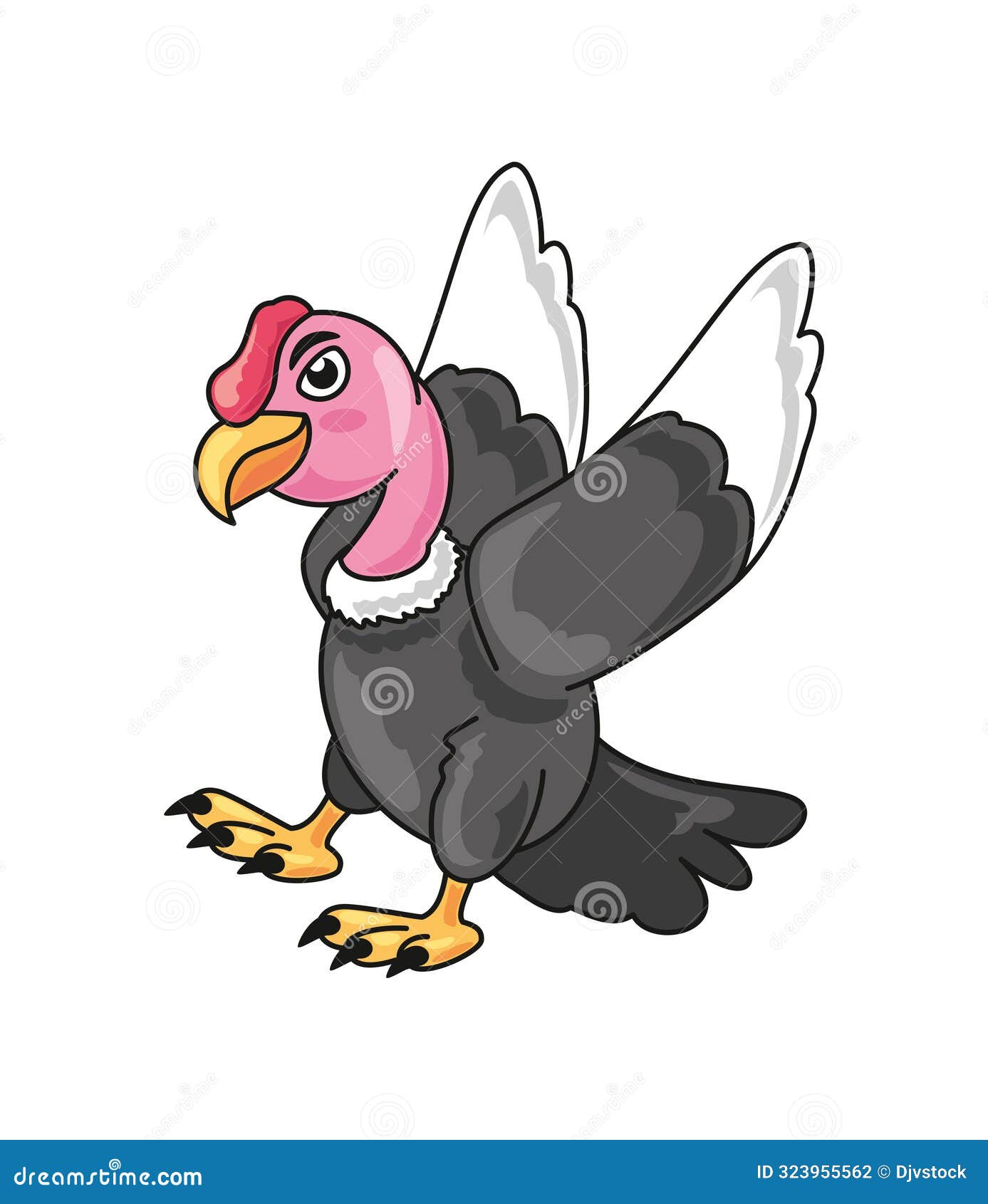 Bird andean condor cartoon stock illustration. Illustration of bird ... Bird andean condor cartoon stock illustration. Illustration of bird ...