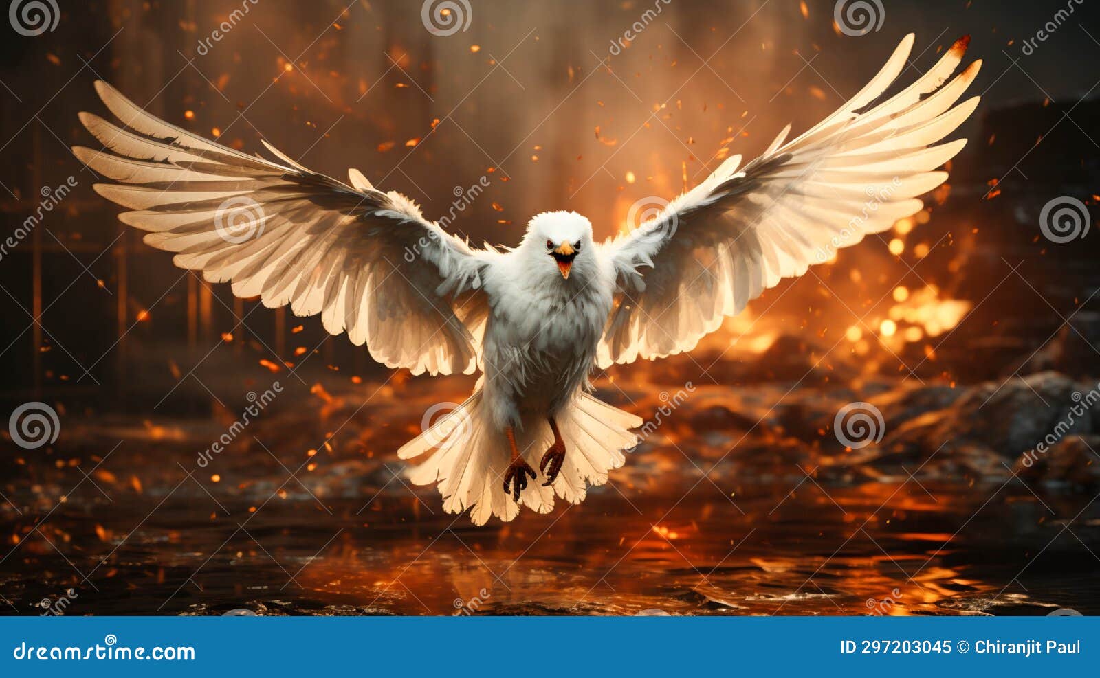 Bird with angel wings stock illustration. Illustration of abstract ...