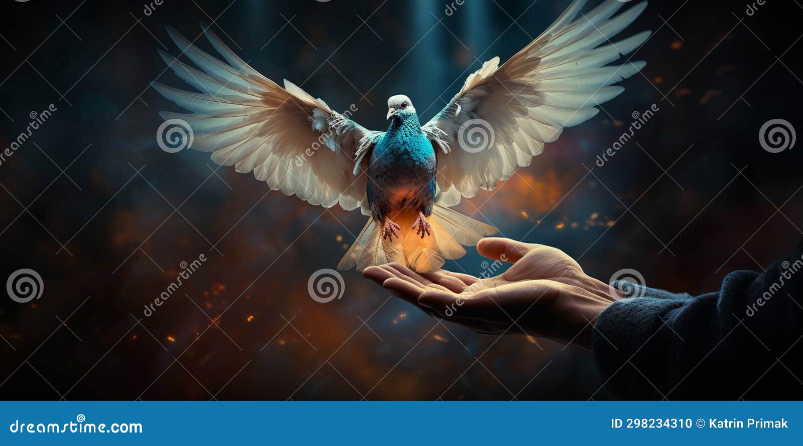 Bird As a Symbol of Peace and Prosperity Stock Photo - Image of person ...