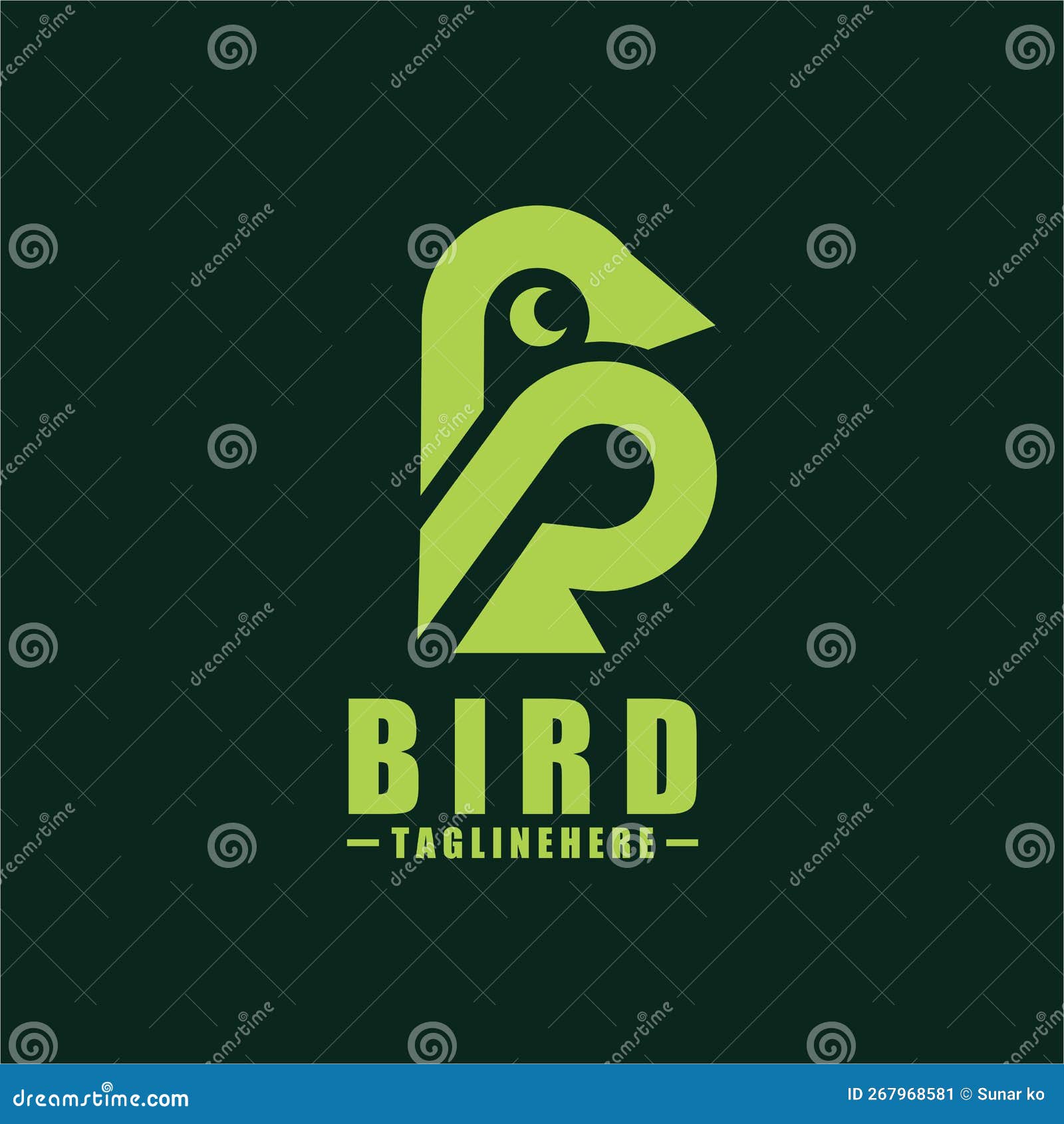 Bird B Logo - Vector Logo Template Stock Vector - Illustration of brand ...