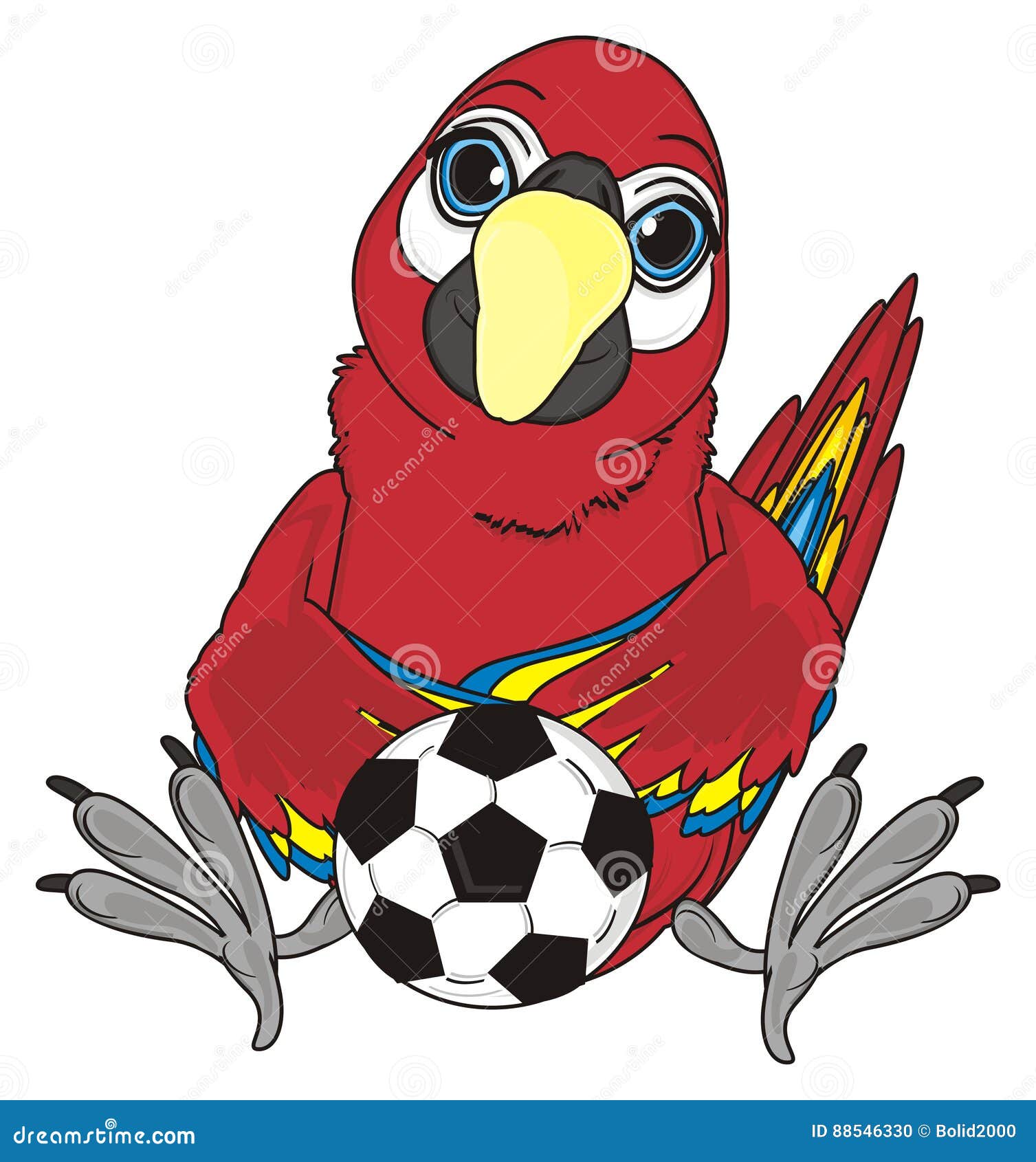 Bird with a ball stock illustration. Illustration of portrait - 88546330