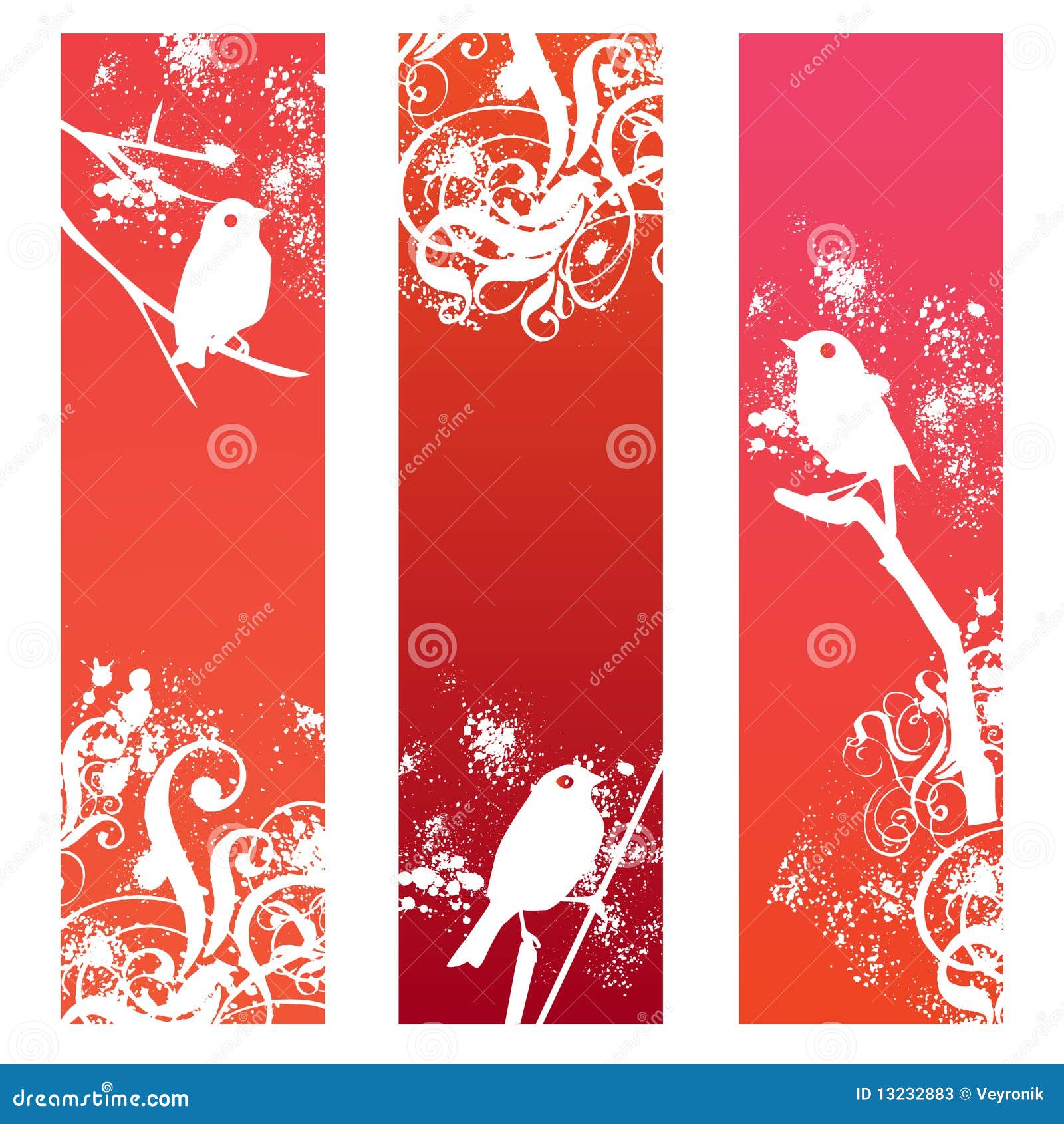 Bird banners stock illustration. Illustration of animal - 13232883