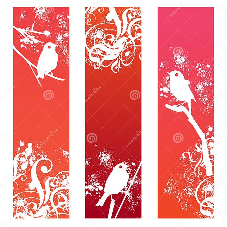 Bird banners stock illustration. Illustration of animal - 13232883