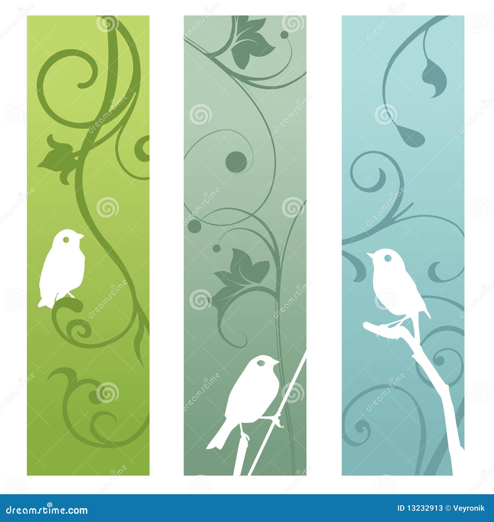 Bird banners stock illustration. Illustration of bird - 13232913