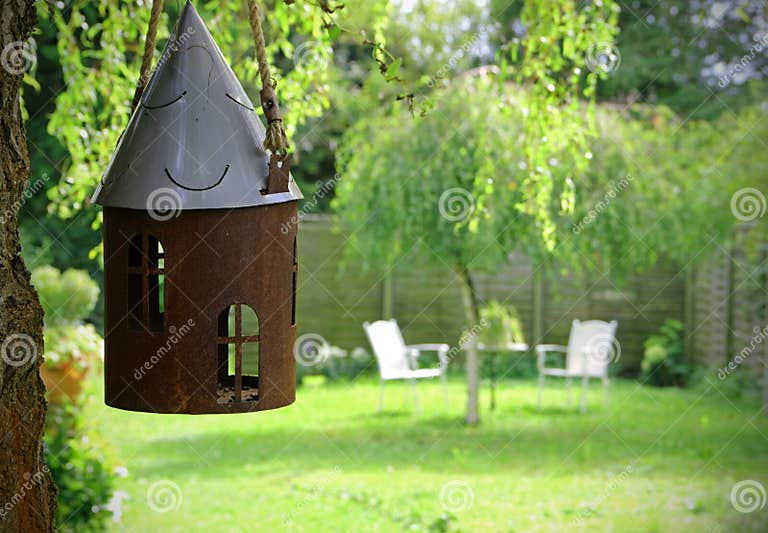 Bird box stock photo. Image of green, playful, tree, chairs - 97902408