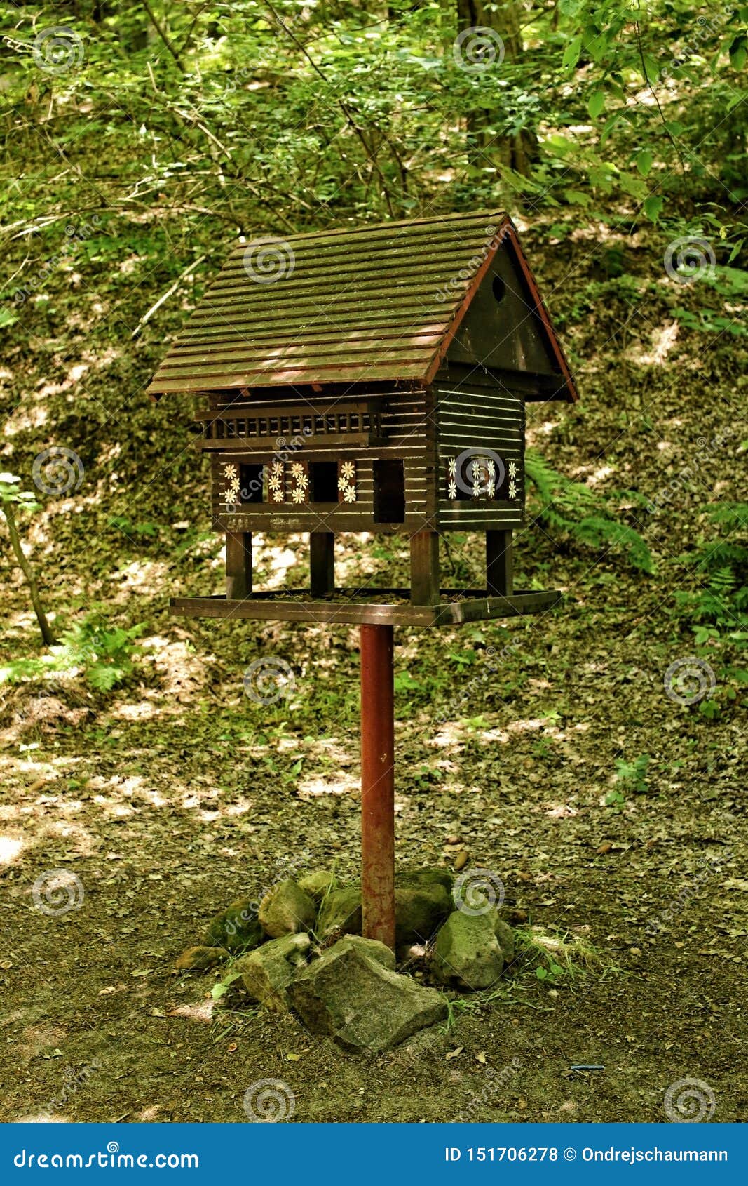 Bird Box in Shape of Historic Timbered House Stock Photo - Image of ...