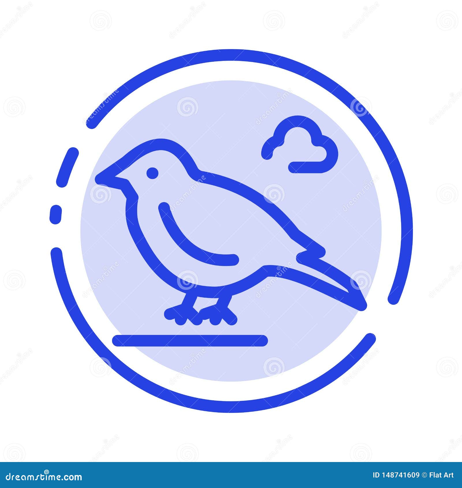 Bird, British, Small, Sparrow Blue Business Logo And Business Card ...