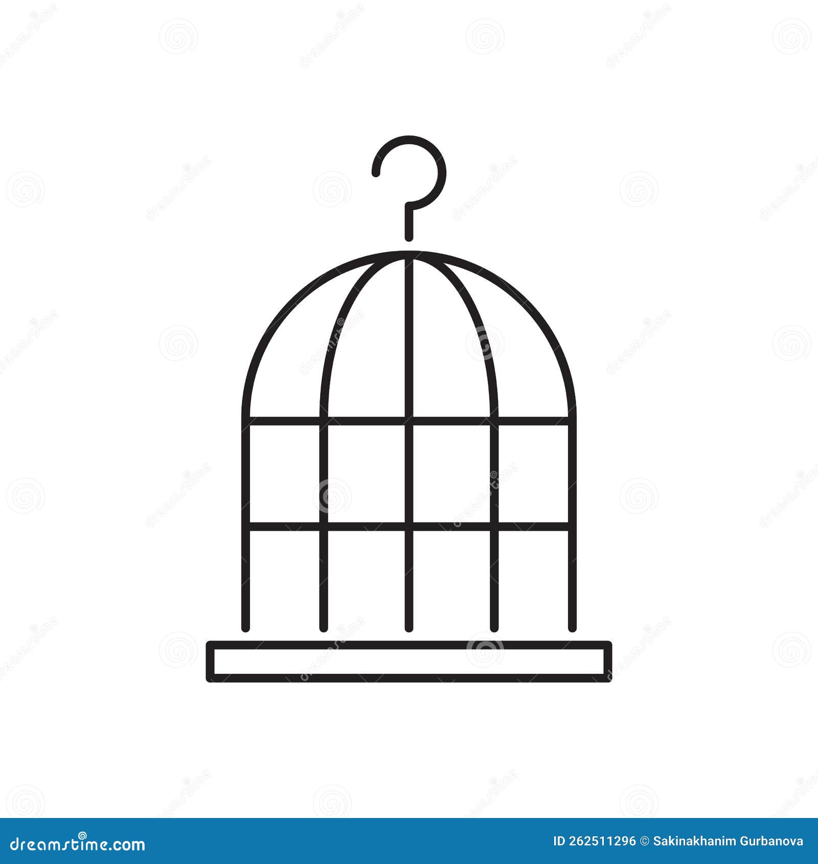 Cage Icon Vector Sign And Symbol Isolated On White Background, Cage ...