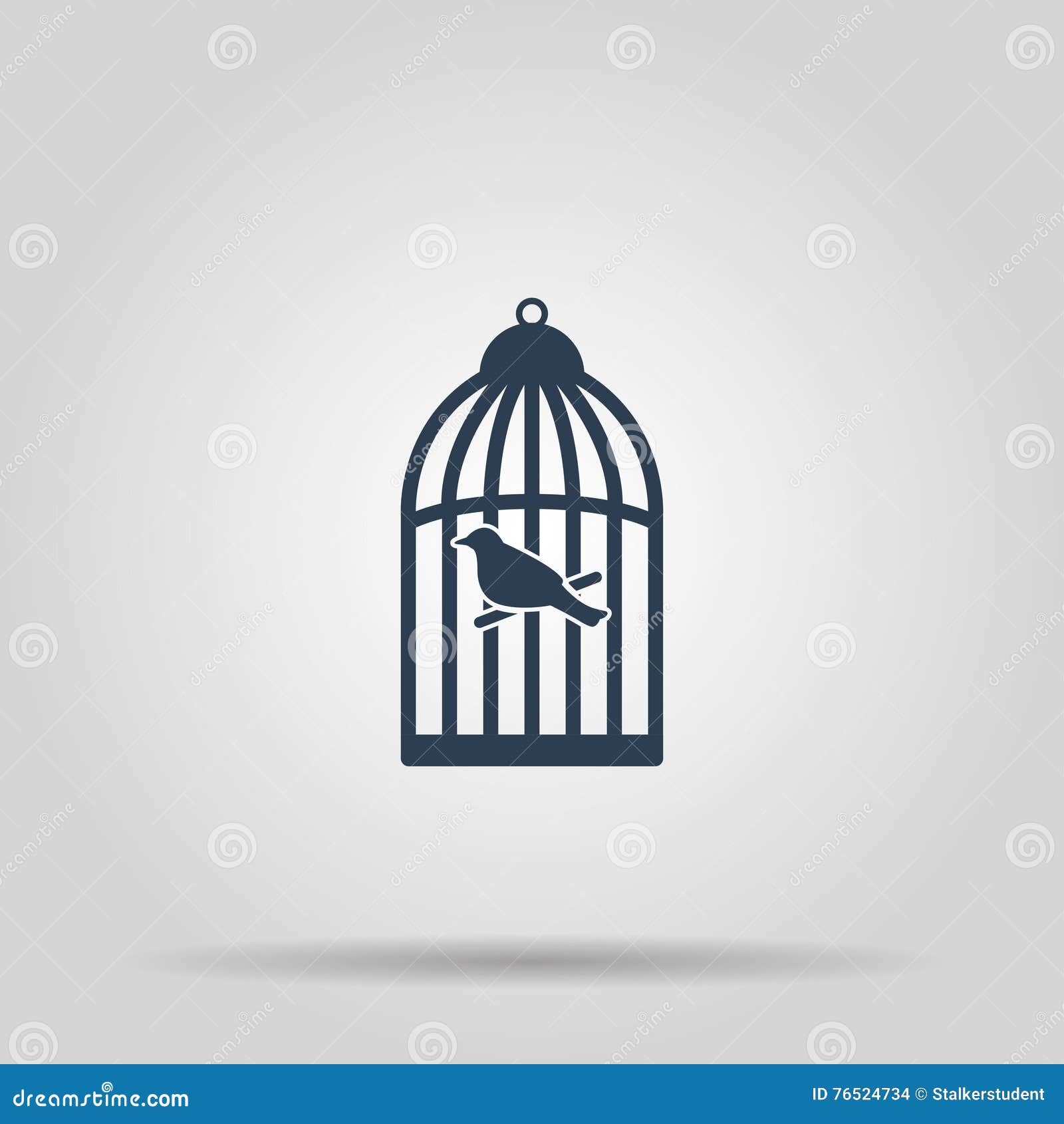 Cage Icon On White Background. Simple Element Illustration From Animals ...