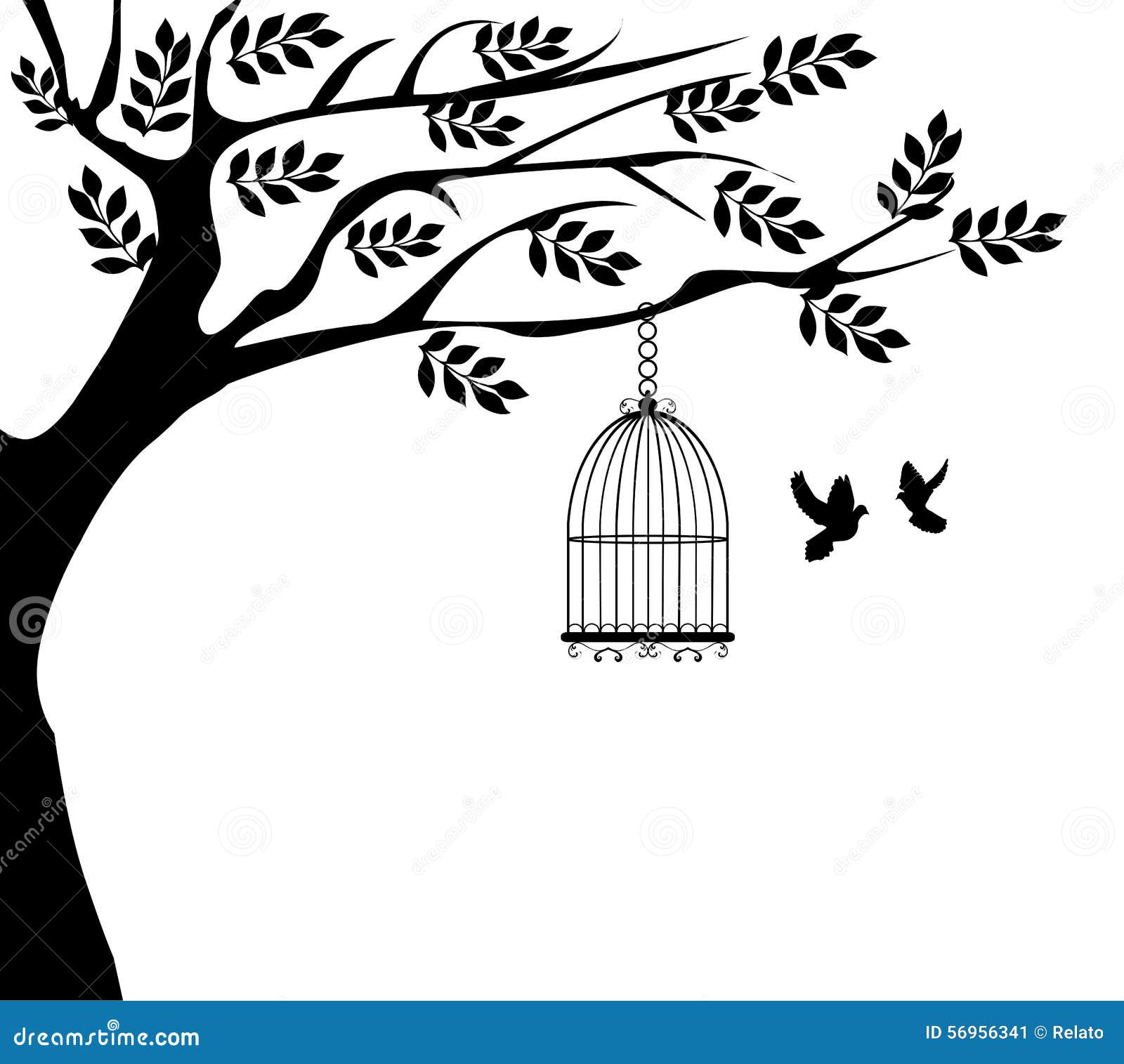 Bird Cage stock vector. Illustration of design, nature - 56956341