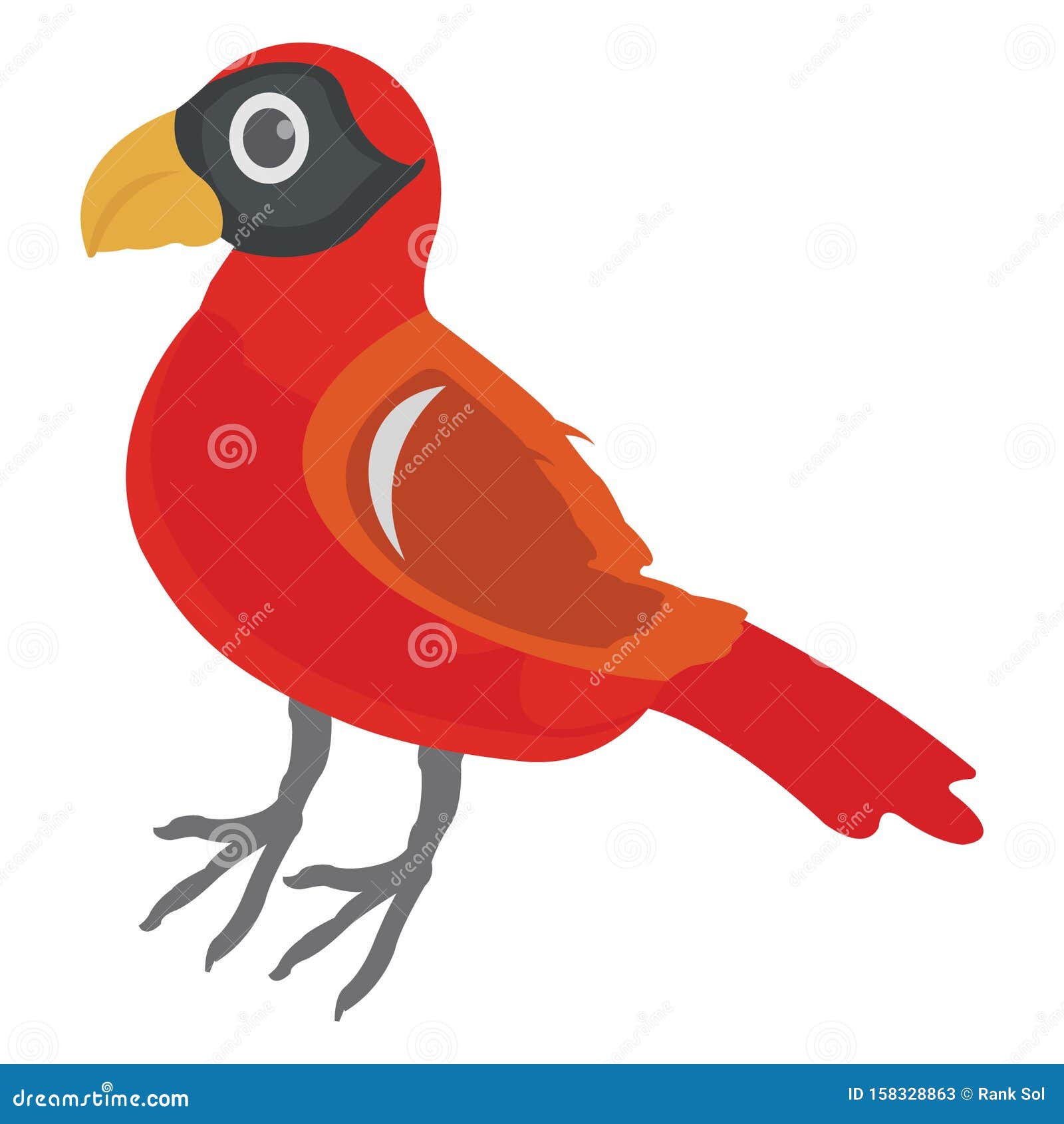 Bird, Cardinal Bird Vector Icon Stock Vector - Illustration of edit ...