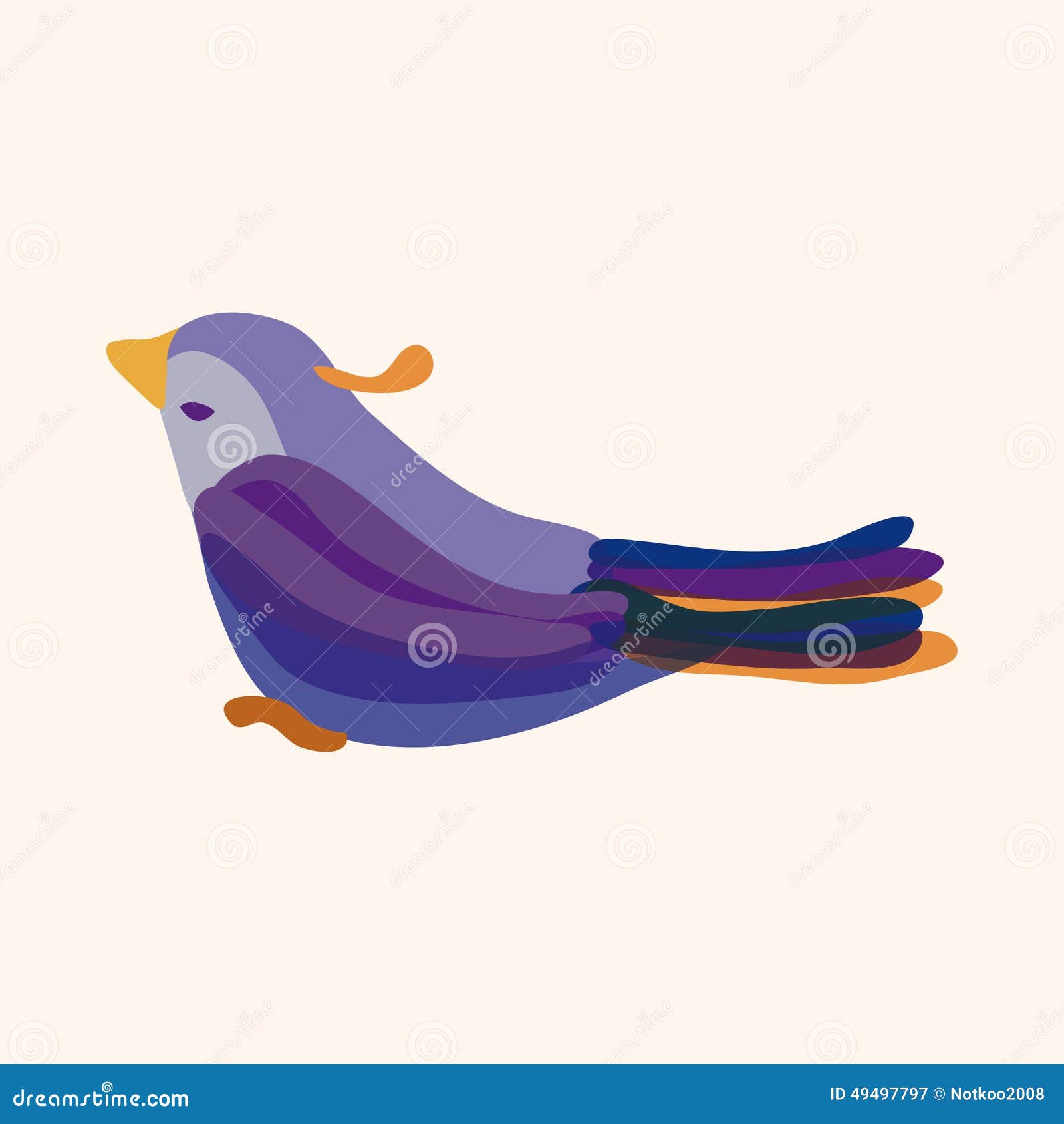 Bird Cartoon Design Elements Vector Stock Vector - Illustration of ...