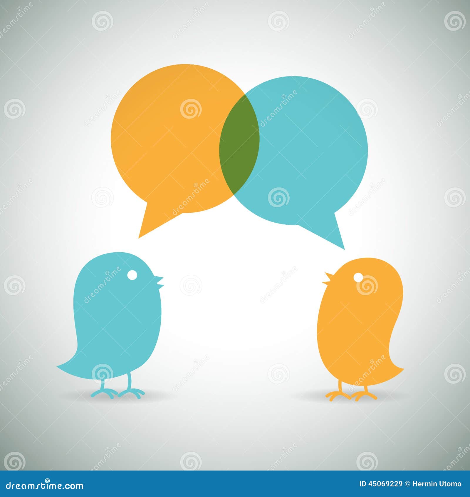 Bird Chat stock vector. Illustration of technology, social - 45069229