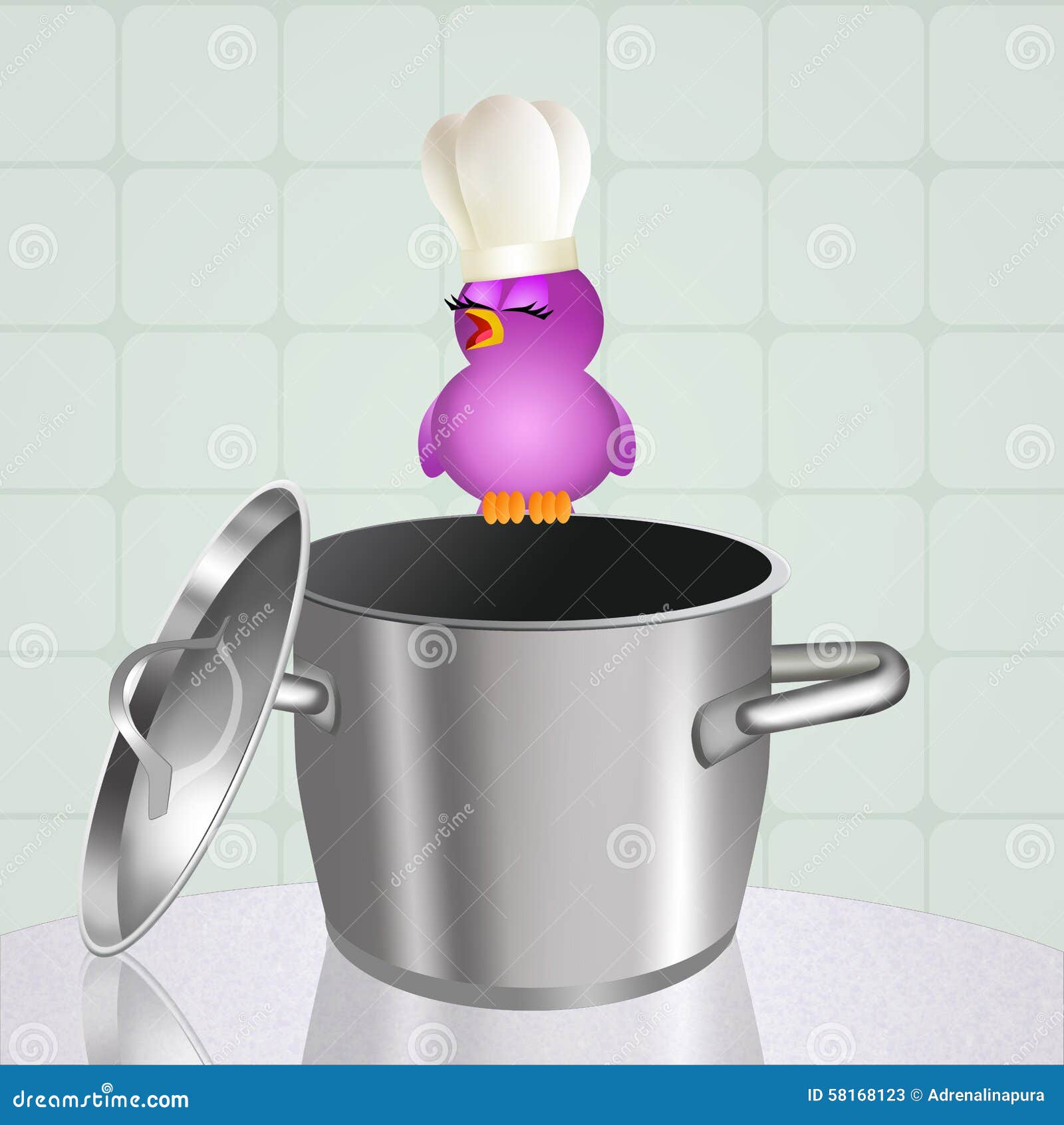Bird chef stock illustration. Illustration of profession - 58168123