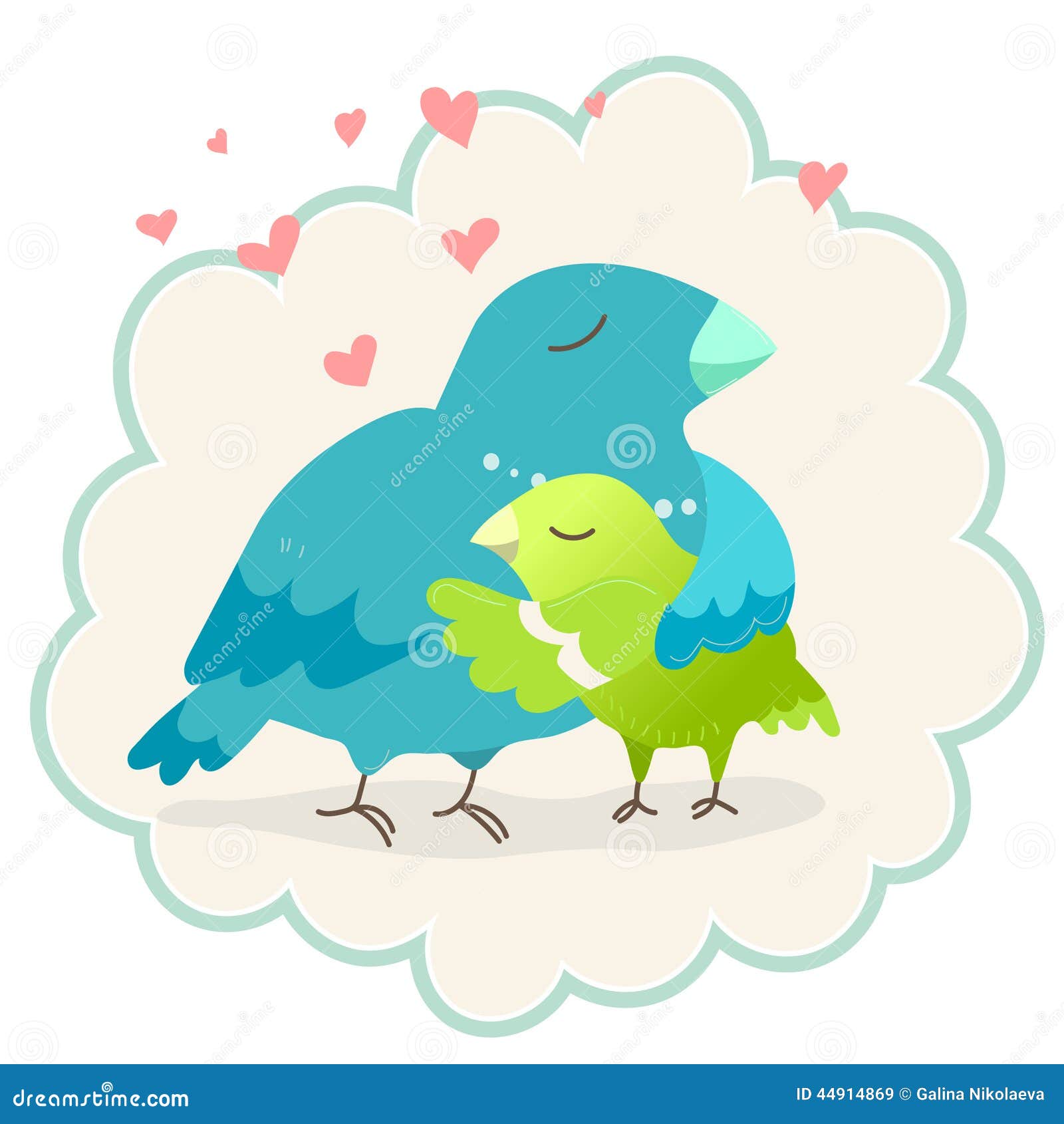 Bird With Chick Stock Illustration Image 44914869