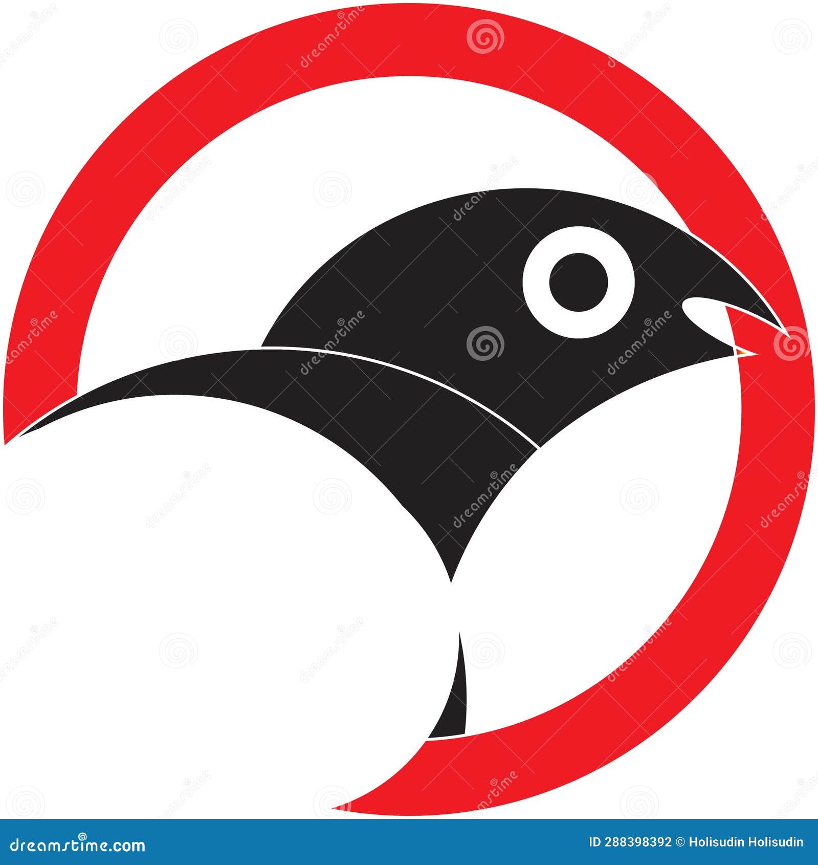 Bird and Circle Image Logo Design Stock Illustration - Illustration of ...