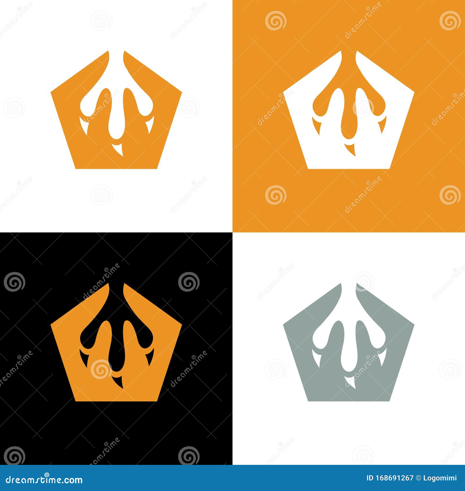 Bird Claw Logo Set, Chicken Paw Icon Design Stock Vector - Illustration ...