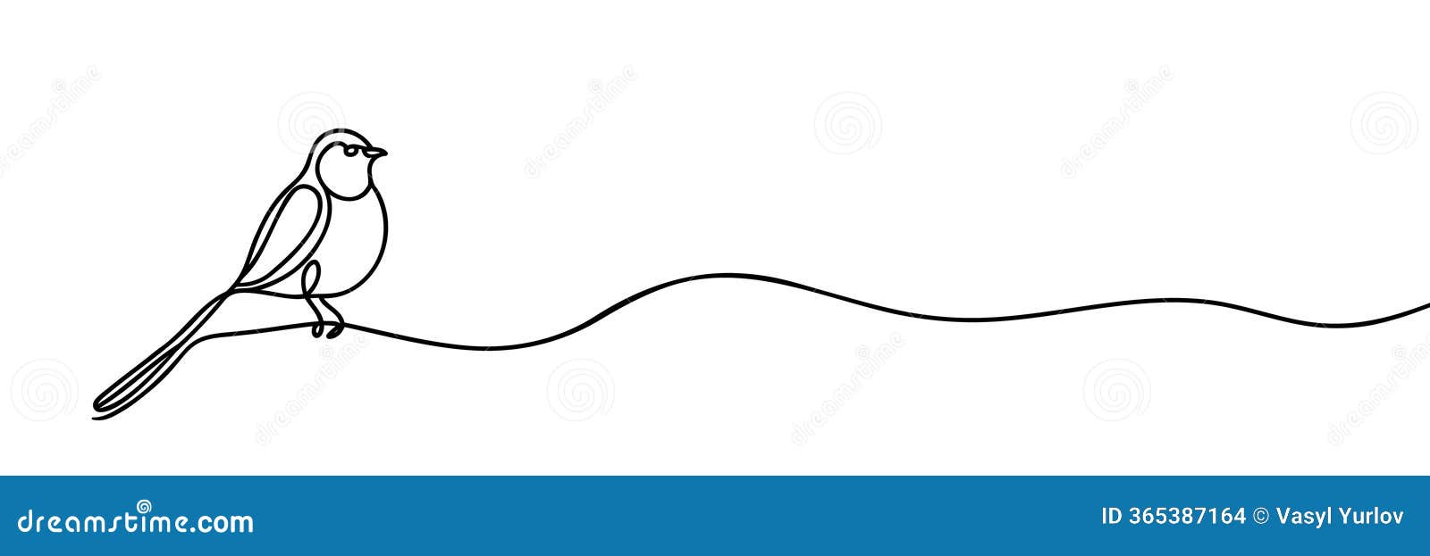 Bird Continuous Single Line Drawing Art Vector Minimalist Illustration ...