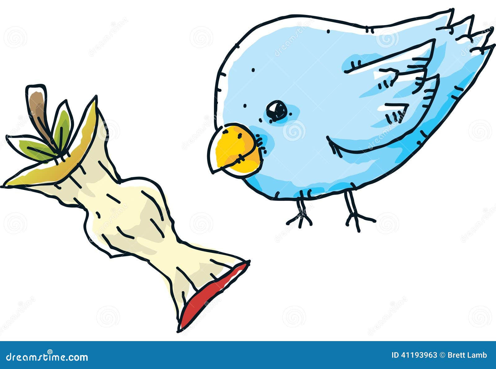 Bird with Core stock illustration. Illustration of hungry - 41193963