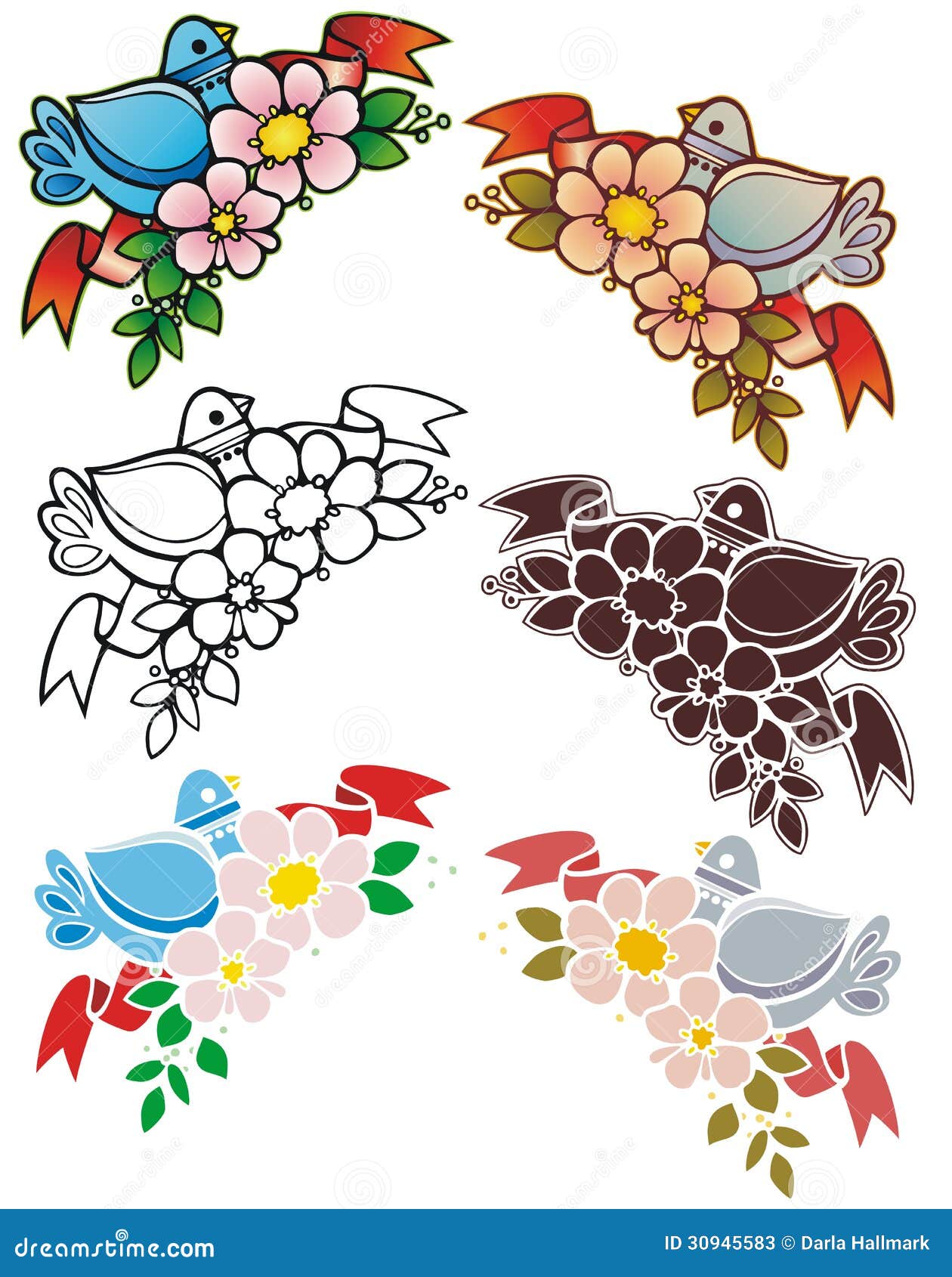 Bird corners stock vector. Illustration of design, ornament - 30945583