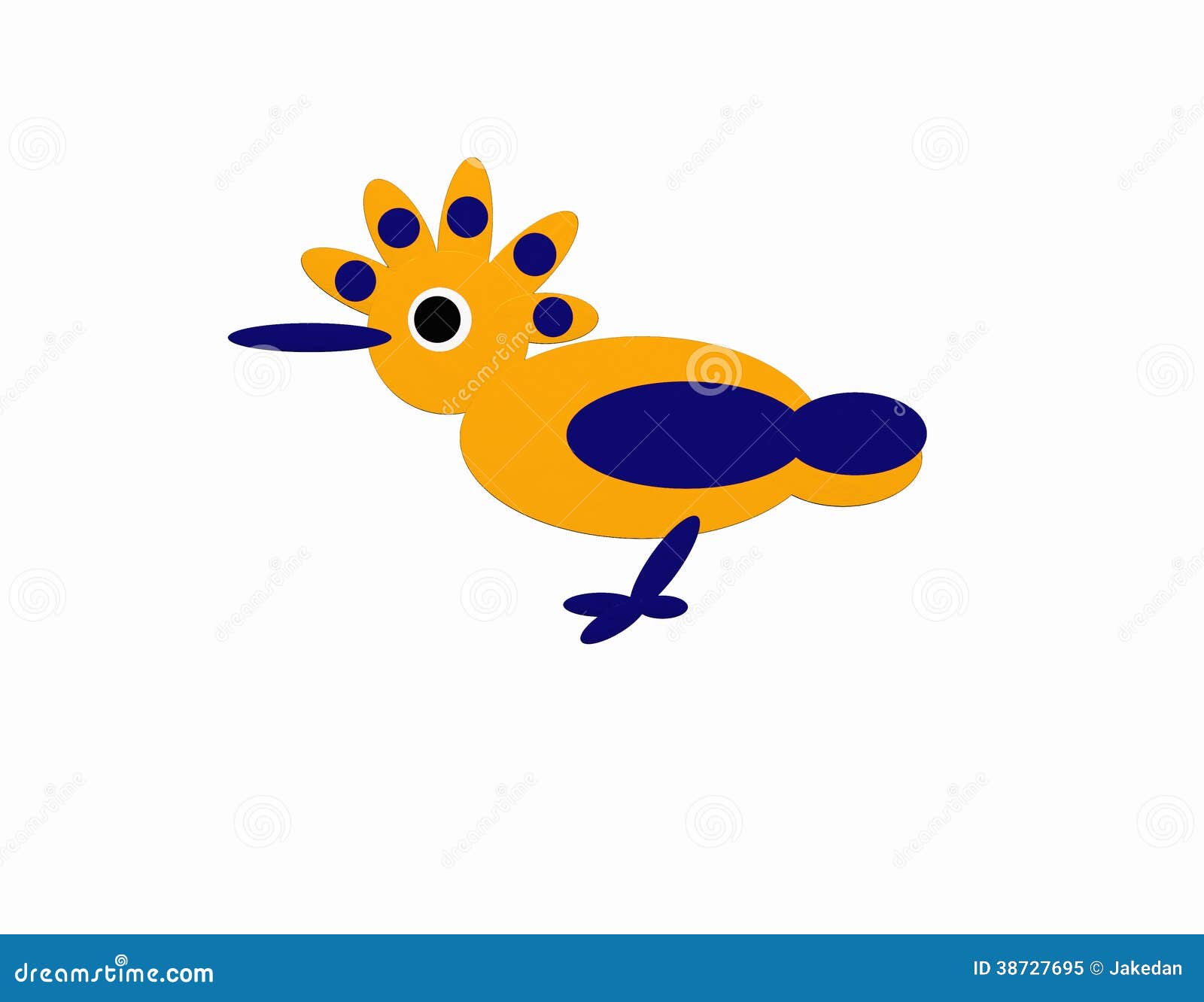 Bird with crested comb stock illustration. Illustration of comb - 38727695