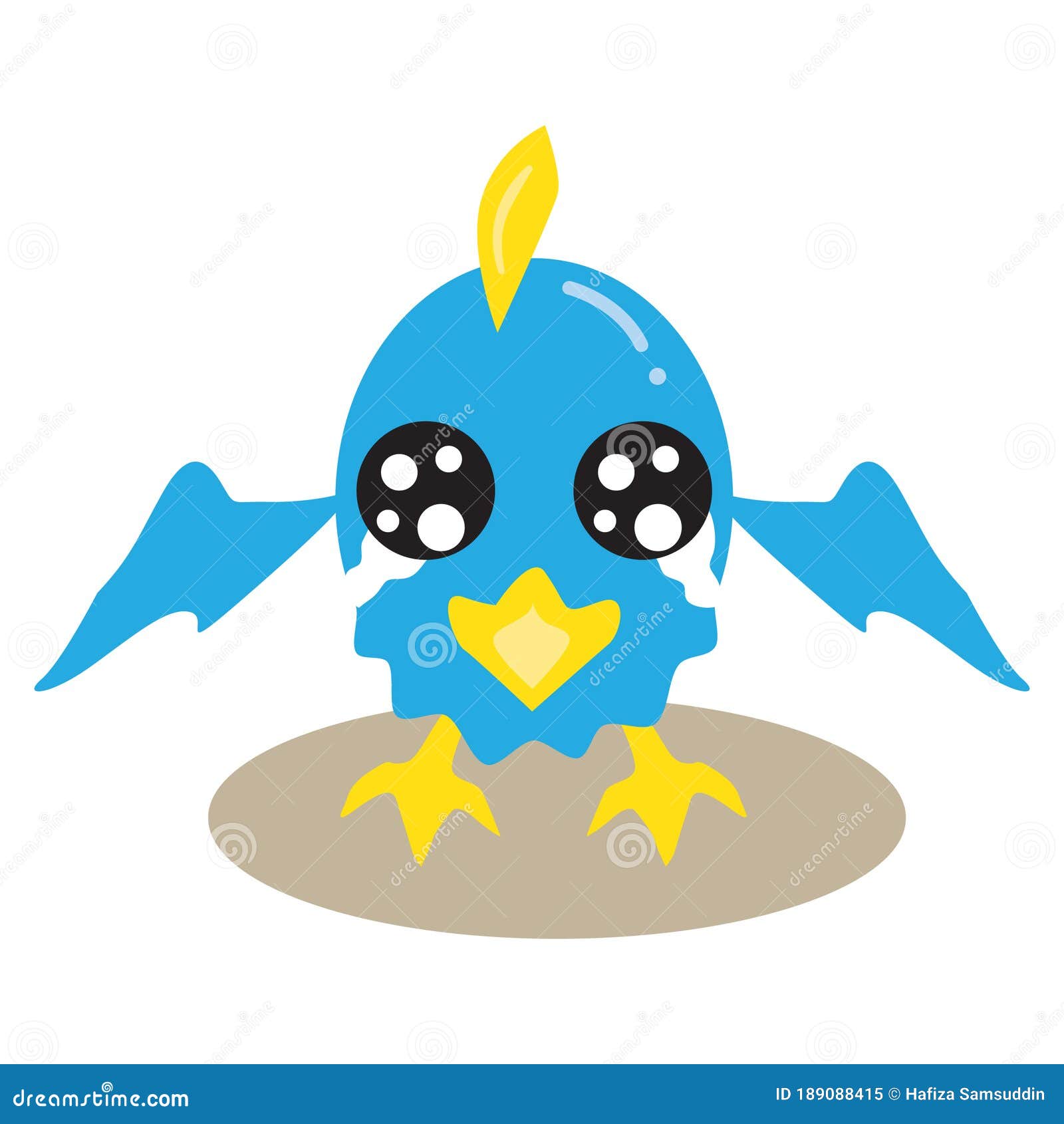 Bird Crying. Vector Illustration Decorative Design Stock Vector ...