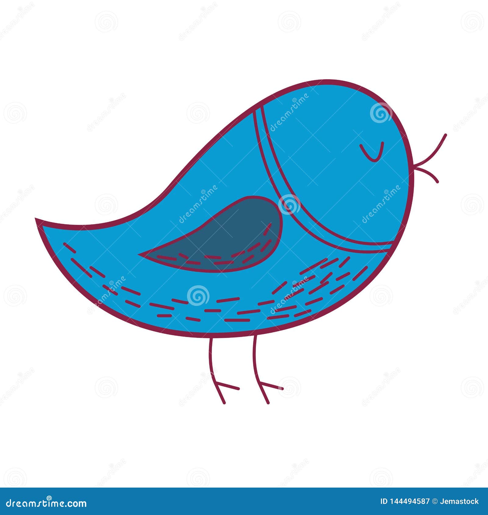 Bird cute cartoon stock vector. Illustration of simple - 144494587
