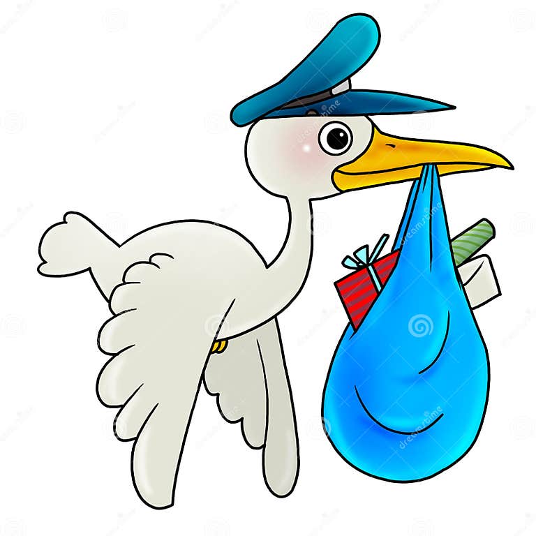 Bird delivering mail stock illustration. Illustration of communication ...